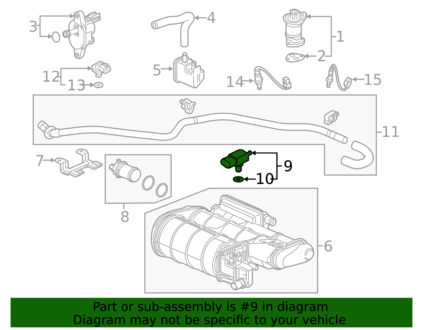 Evaporative Emissions System Pressure Sensor 37940-SNA-A01 | Clark ...