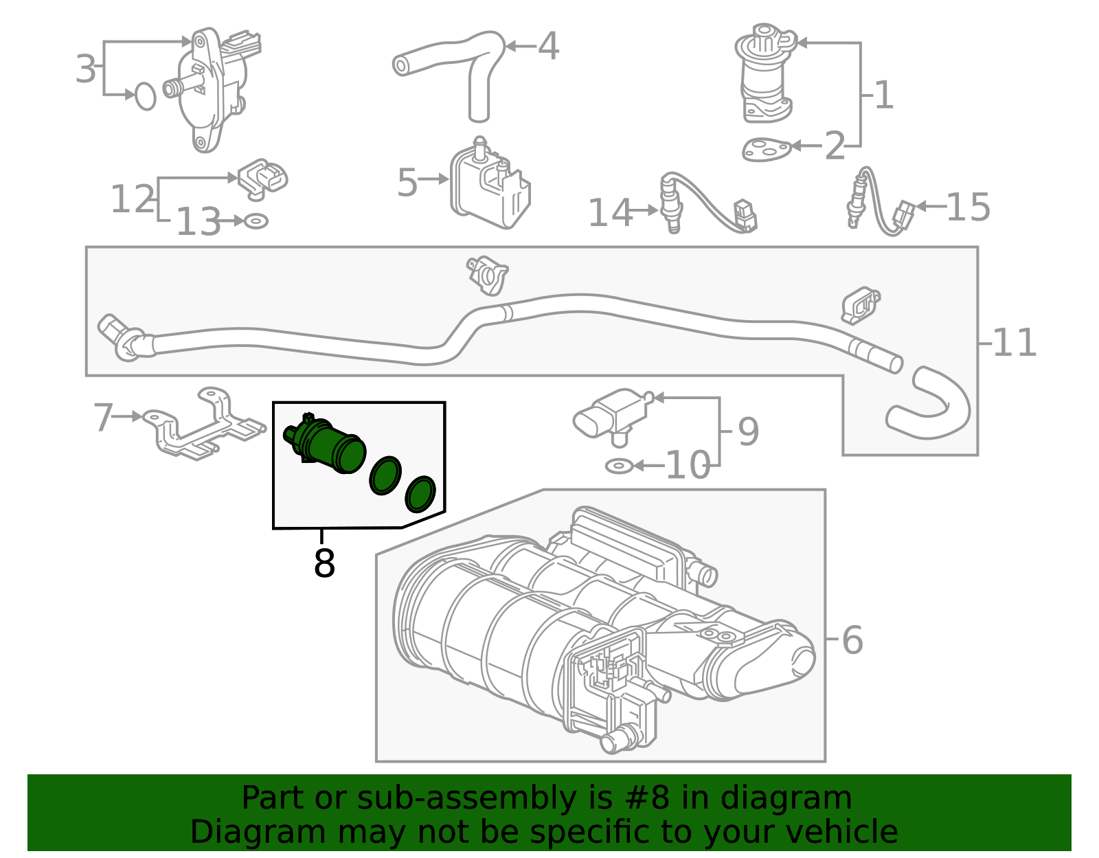 17310-TBA-A01 - 2008-2025 Honda - Valve Canister Vent Shut | Genuine ...