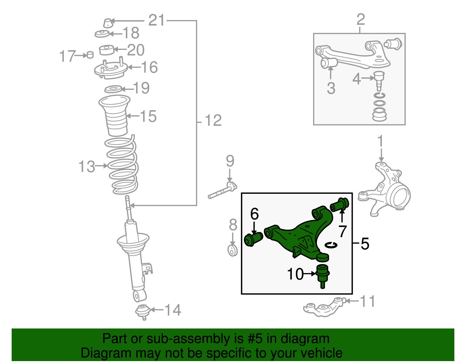 48069-04030 - Lower Control Arm 2005-2015 Toyota Tacoma | Longo Toyota ...