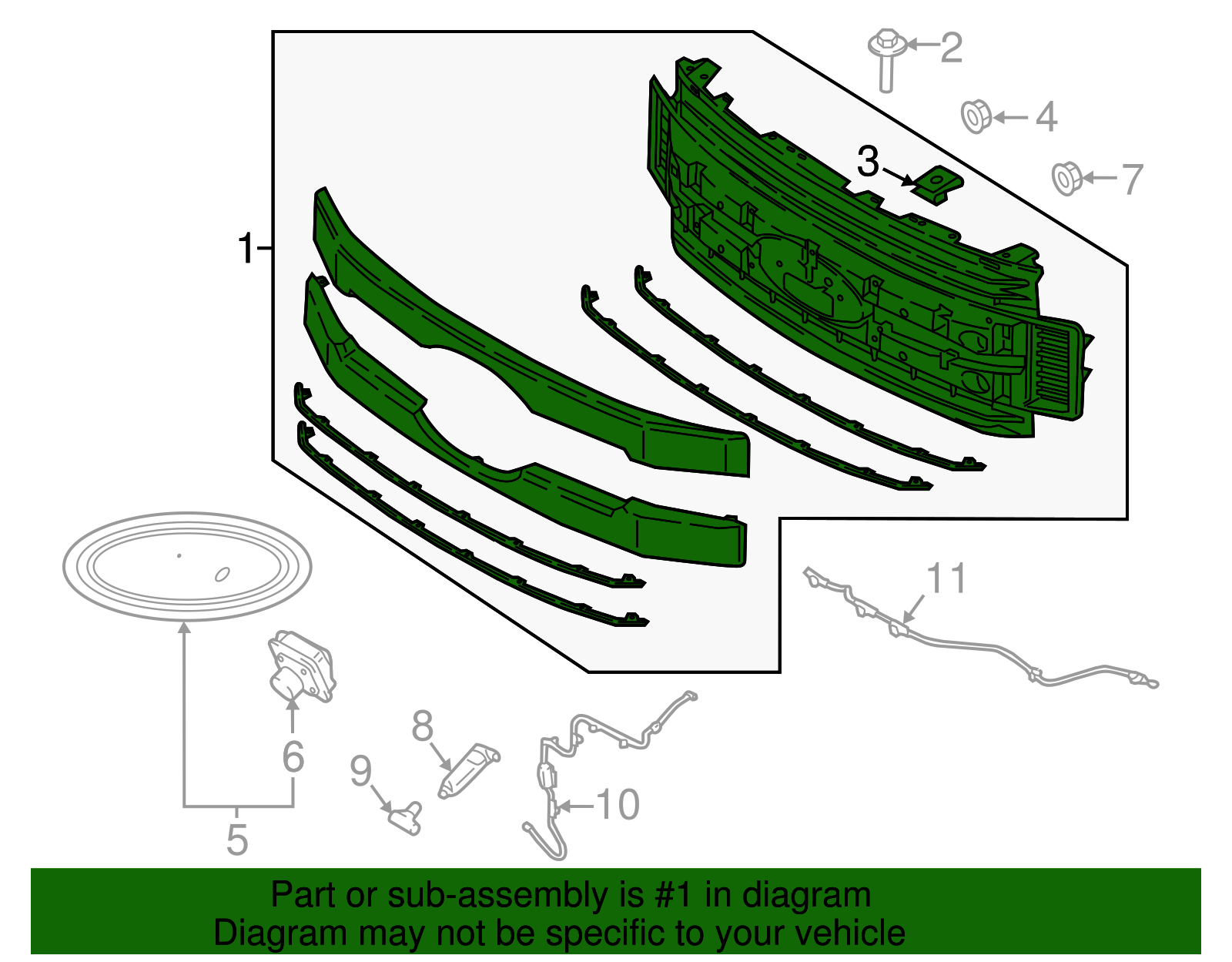 2017-2022 Ford Grille Assembly HC3Z-8200-CC | Awesome Parts