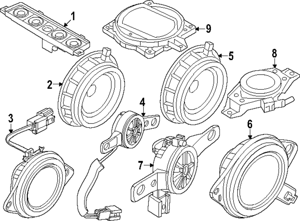 Hyundai - 96316-T1500 - Rear Dr Speaker - 2021-2025 Genesis | OEM ...