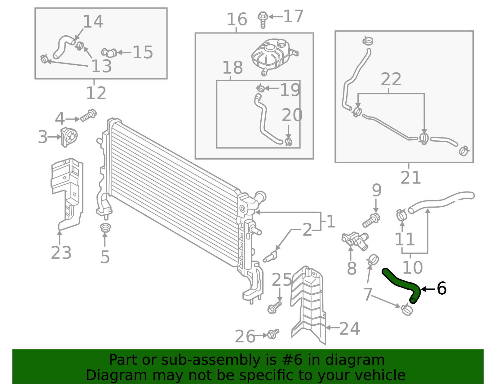 2017-2021 Hyundai Upper Hose 25411-F2250 | World OEM Parts Hyundai
