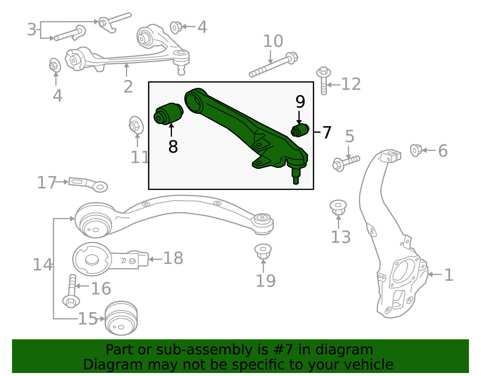 Genuine OEM Lower Control Arm Part# LR141989 Fits 2018-2024 Land Rover ...