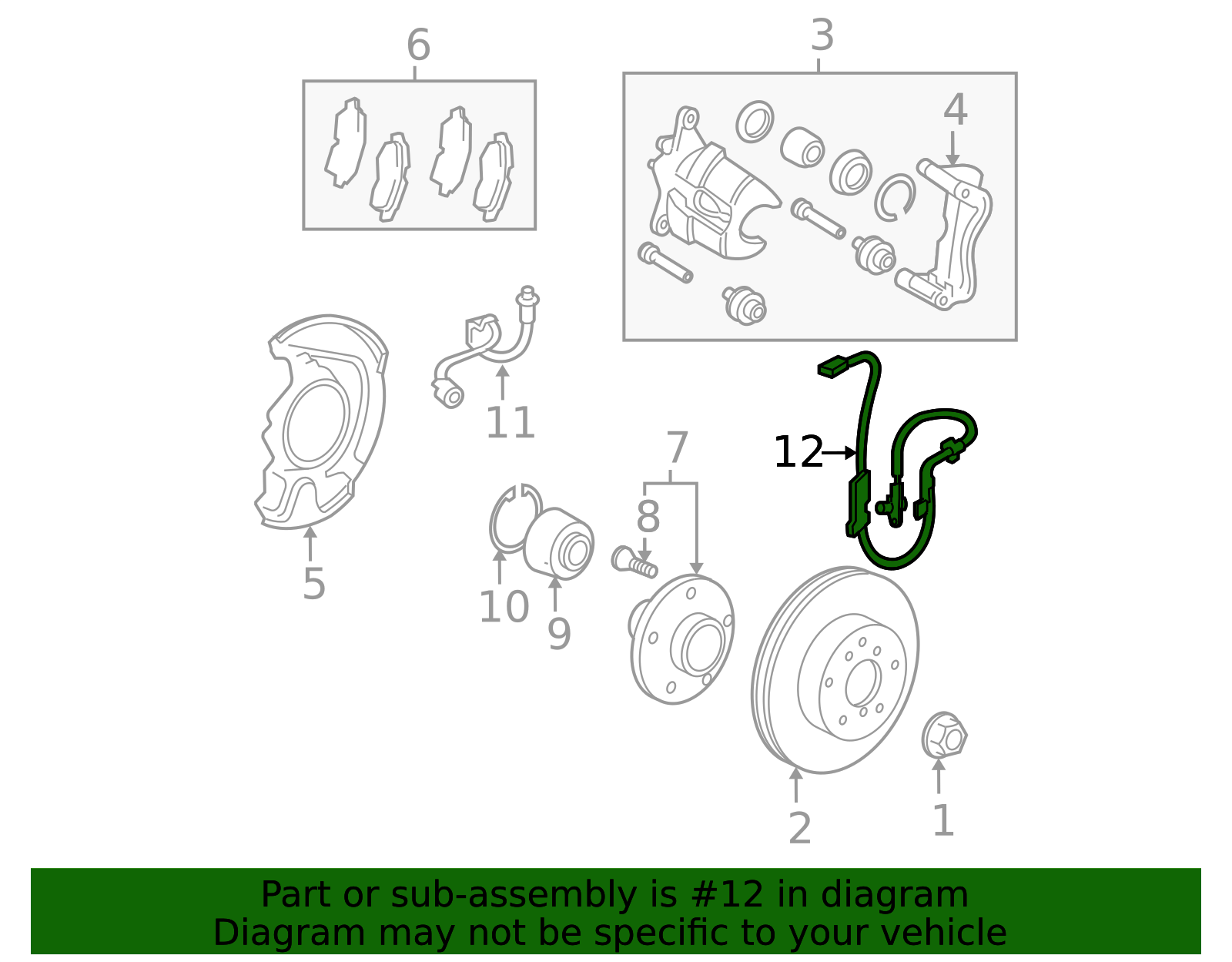 89542-12100 - High-Quality ABS Wheel Speed Sensor for 2009-2013 Toyota ...