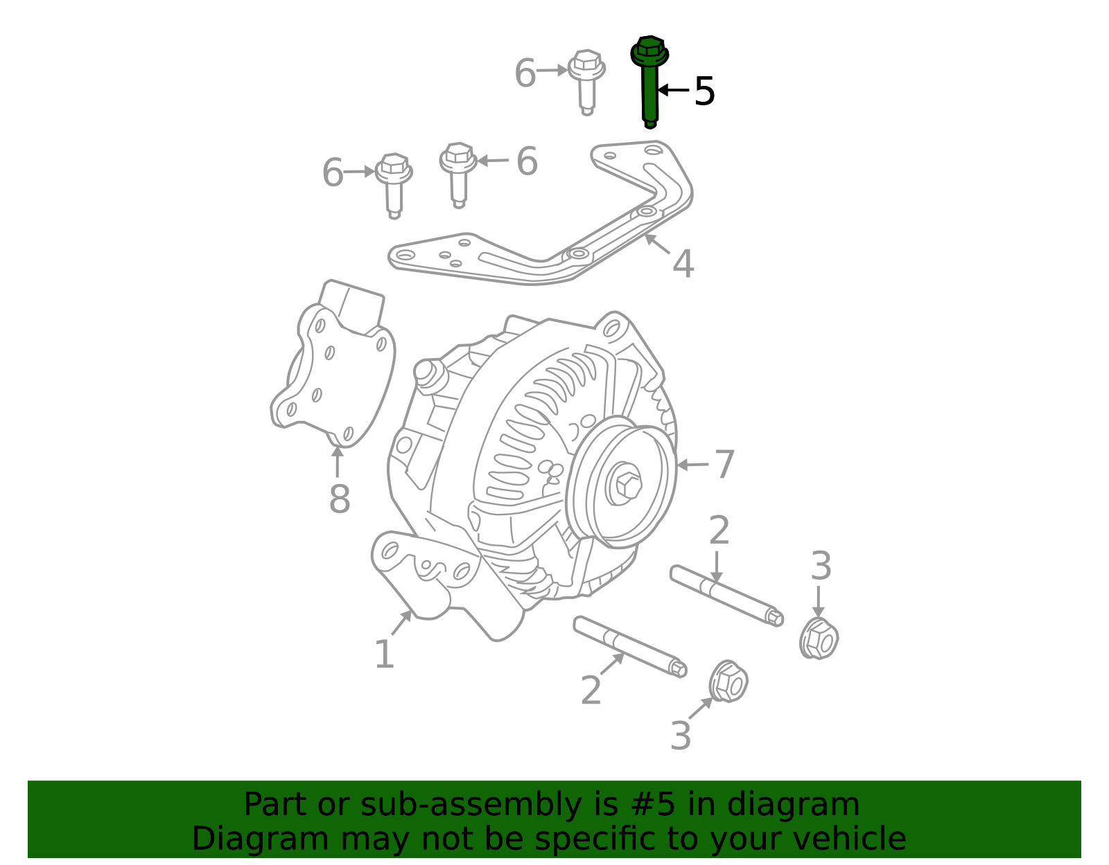 2002-2010 Ford | Mount Bracket Bolt | W704682-S437 | Walls' Ford Parts