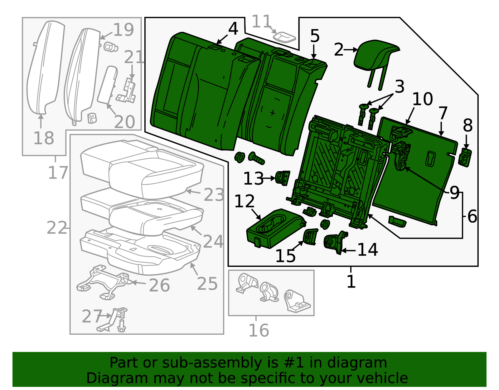 2020-2022 Chevrolet Trax Seat Back Assembly 42734072 | Shop Matick ...