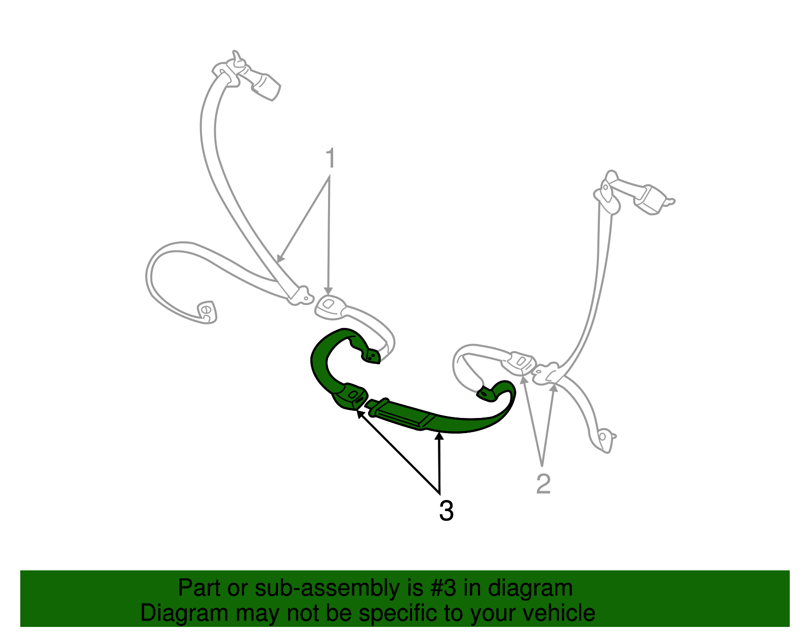 64669FA020EM - Lap Belt Assembly 1993-1996 Subaru Impreza | Subaru ...