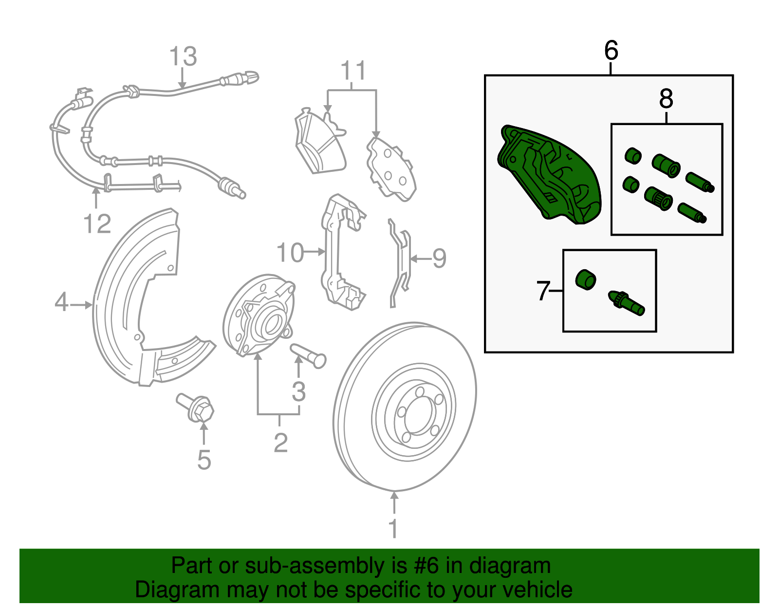 2010-2017 Ford | Motorcraft™ Caliper | BRCF-361 | Walls' Ford Parts