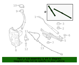 61612455085 - 2018-2023 BMW X2 Wiper Blade Set (61-61-2-455-085) | BMW ...