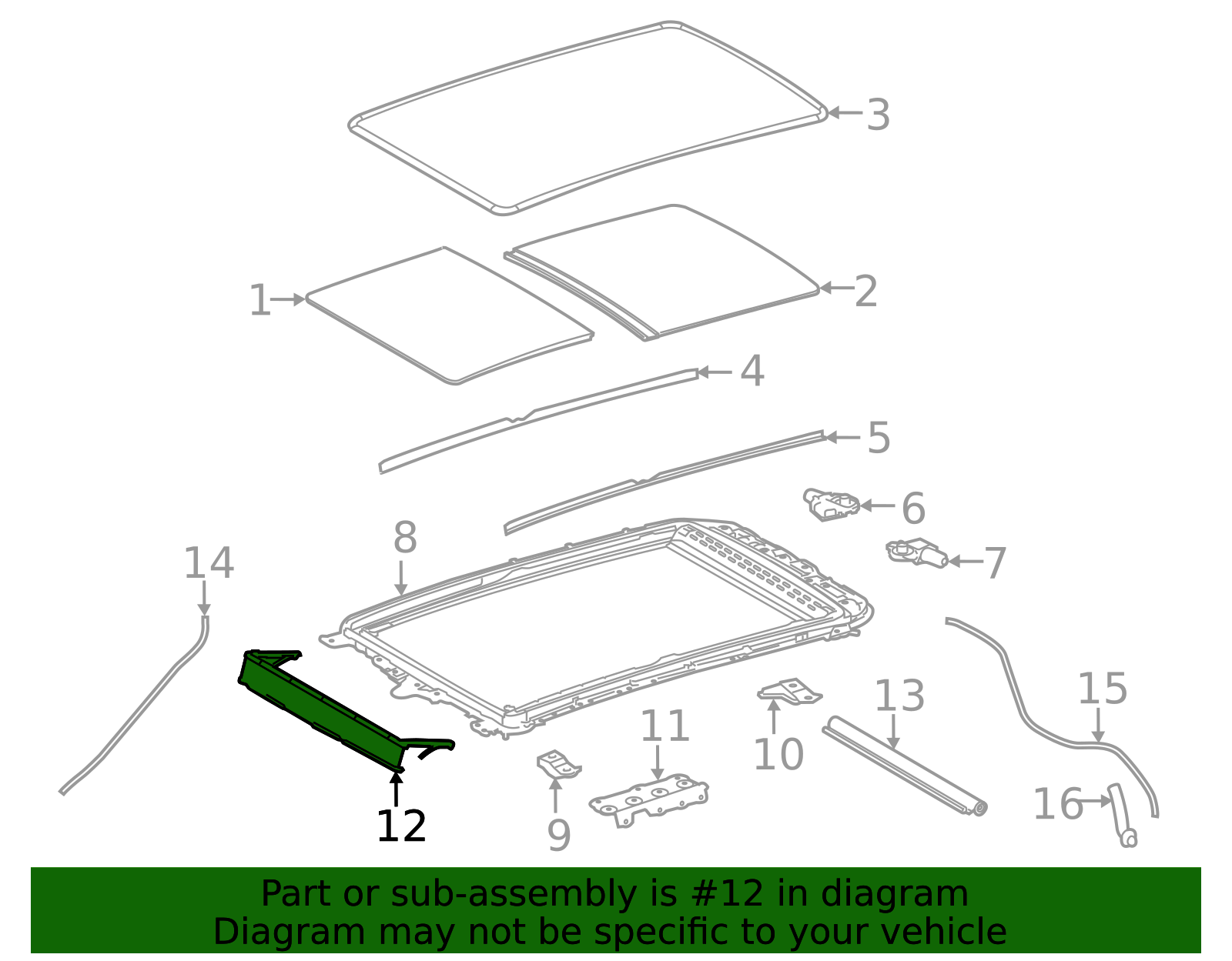 63209-0E080 - High-Quality Sunroof Deflector for AutoNation Parts