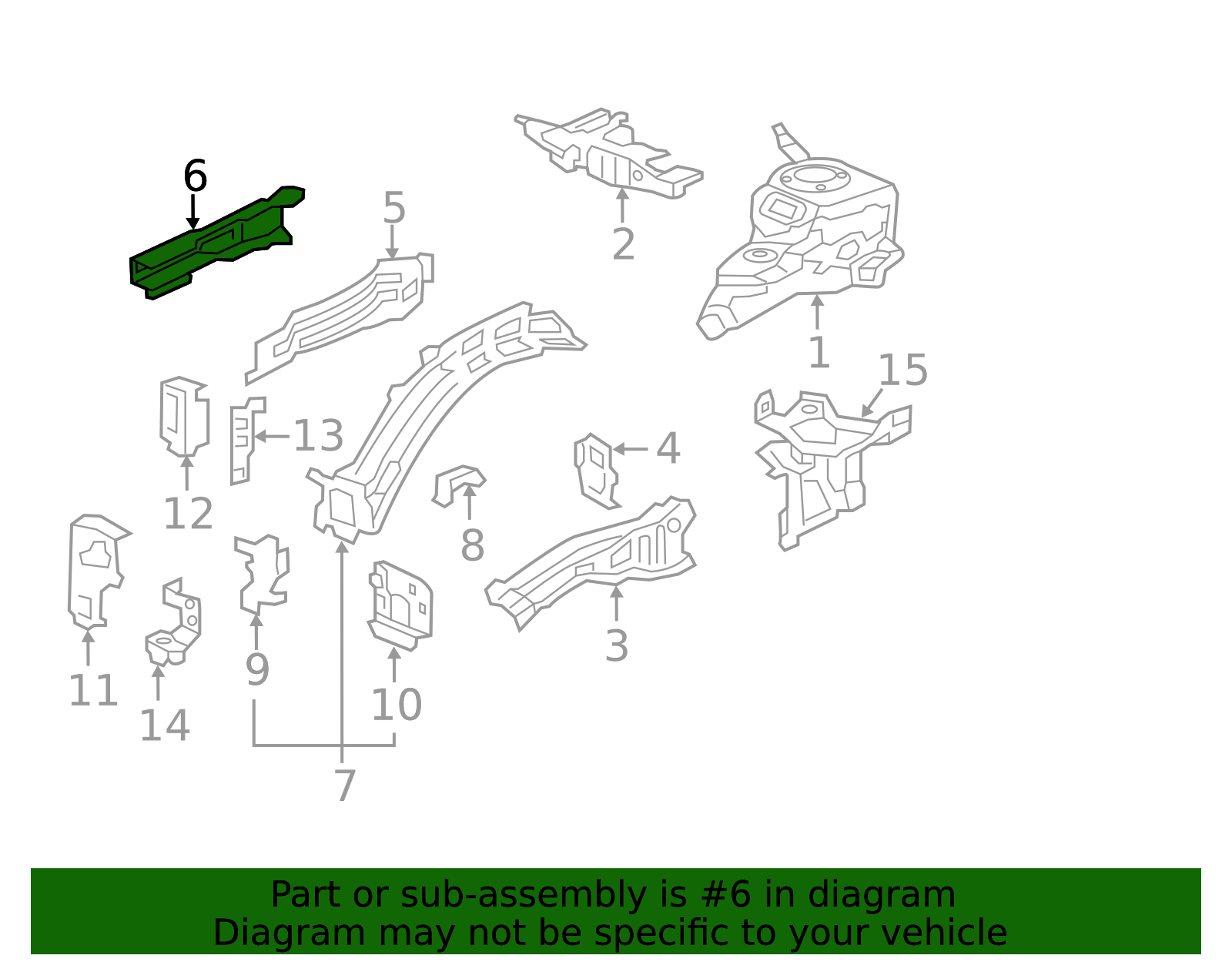 60811-TGG-305ZZ - 2017-2021 Honda Civic - Frame Set R Front Side ...