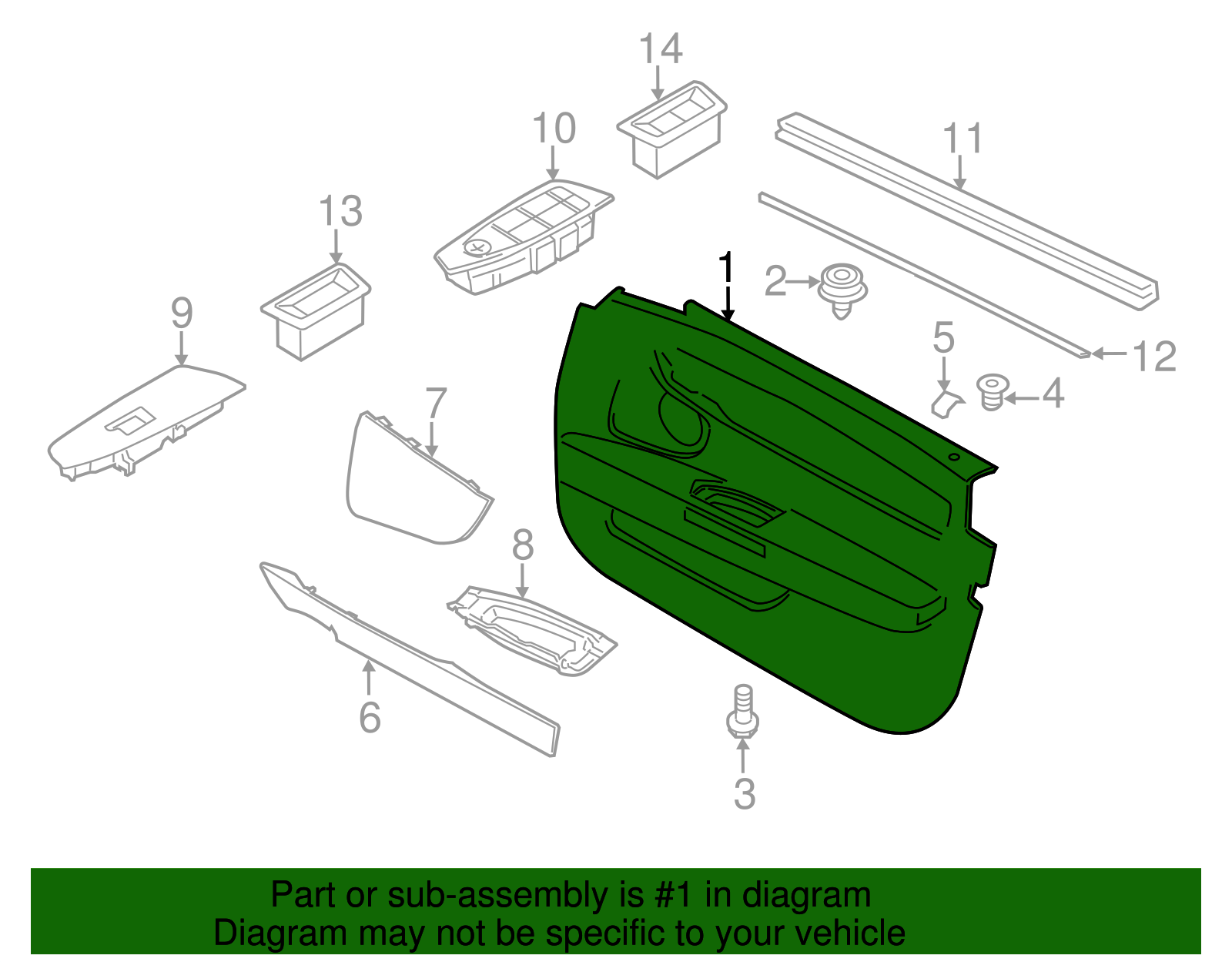 51-41-7-333-482 - Door Trim Panel - 2013-2015 BMW | BMW Parts Wholesale