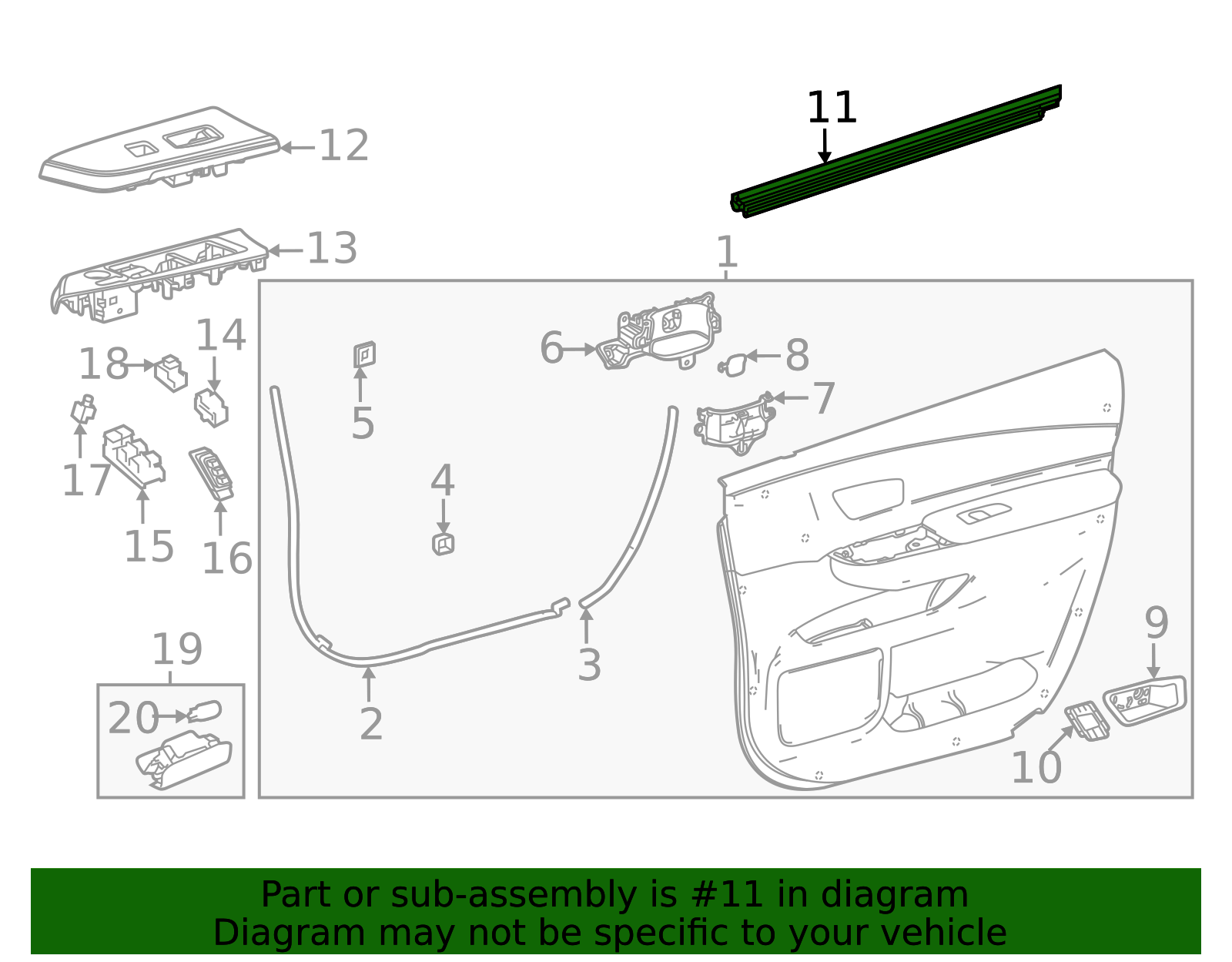 2021-2025 Toyota Sienna Belt Weather-Strip 68172-08030 | Toyota Parts ...
