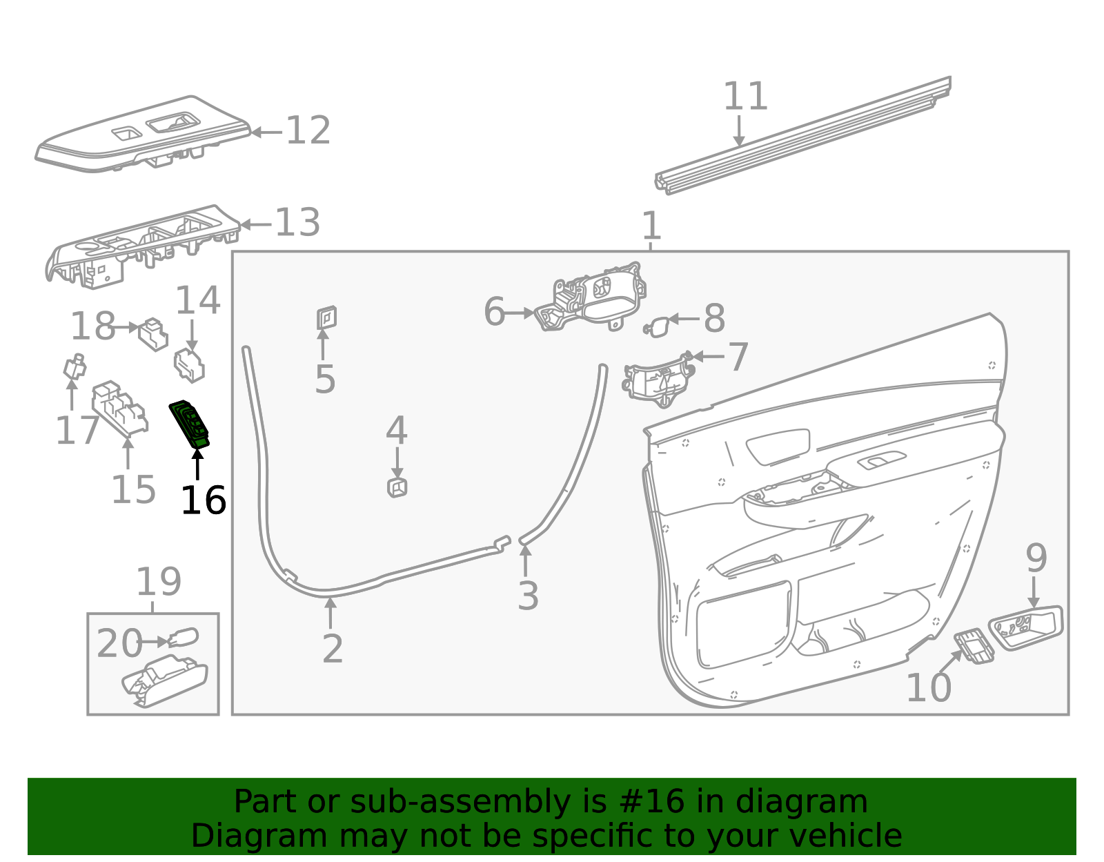 2021-2025 Toyota Sienna 2021-2024 Toyota Sienna - Memory Switch 84927 ...