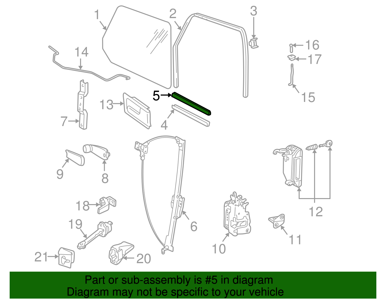 831-837-565 - Lift Channel Seal 1984-2003 Volkswagen | Wolfsburg Parts ...
