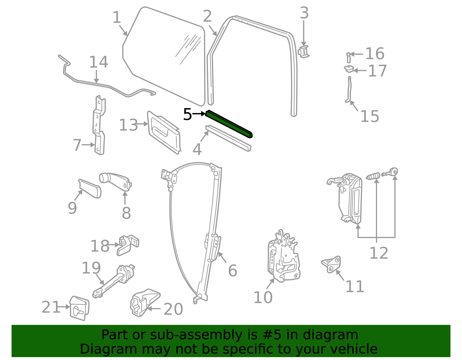 831-837-565 - Lift Channel Seal 1984-2003 Volkswagen | Wolfsburg Parts ...