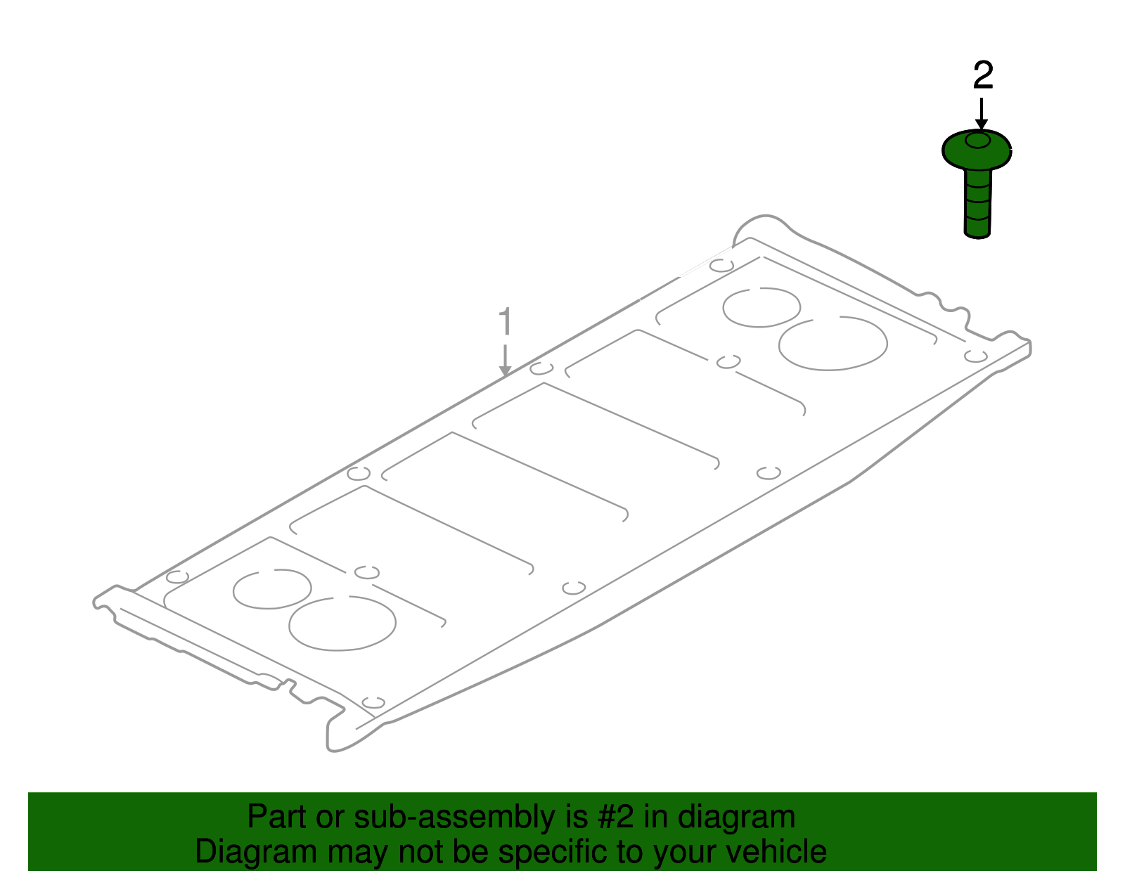 2003-2006 Subaru Baja Tail Gate Trim Bolt 901700134 | Subaru Parts Guys