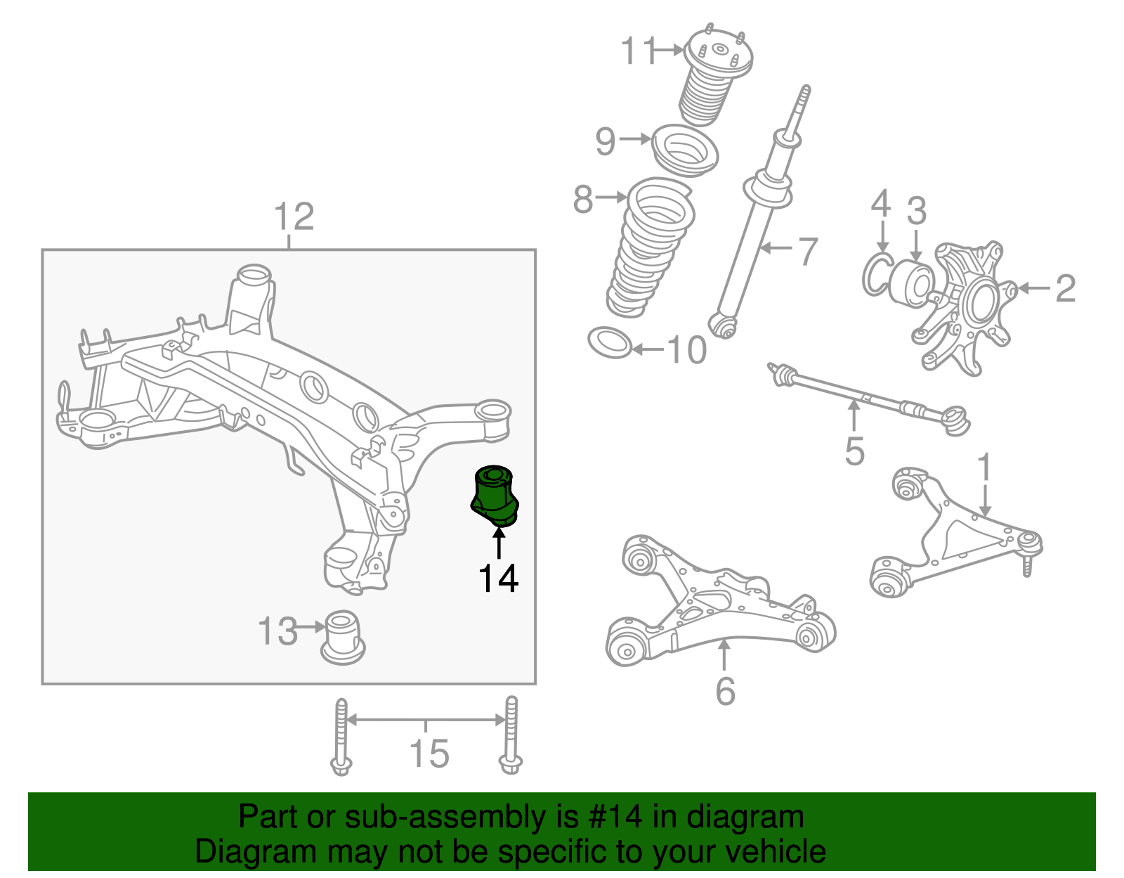XR818141 - Suspension Cross-Member Mount Bushing 2000-2002 Jaguar S ...