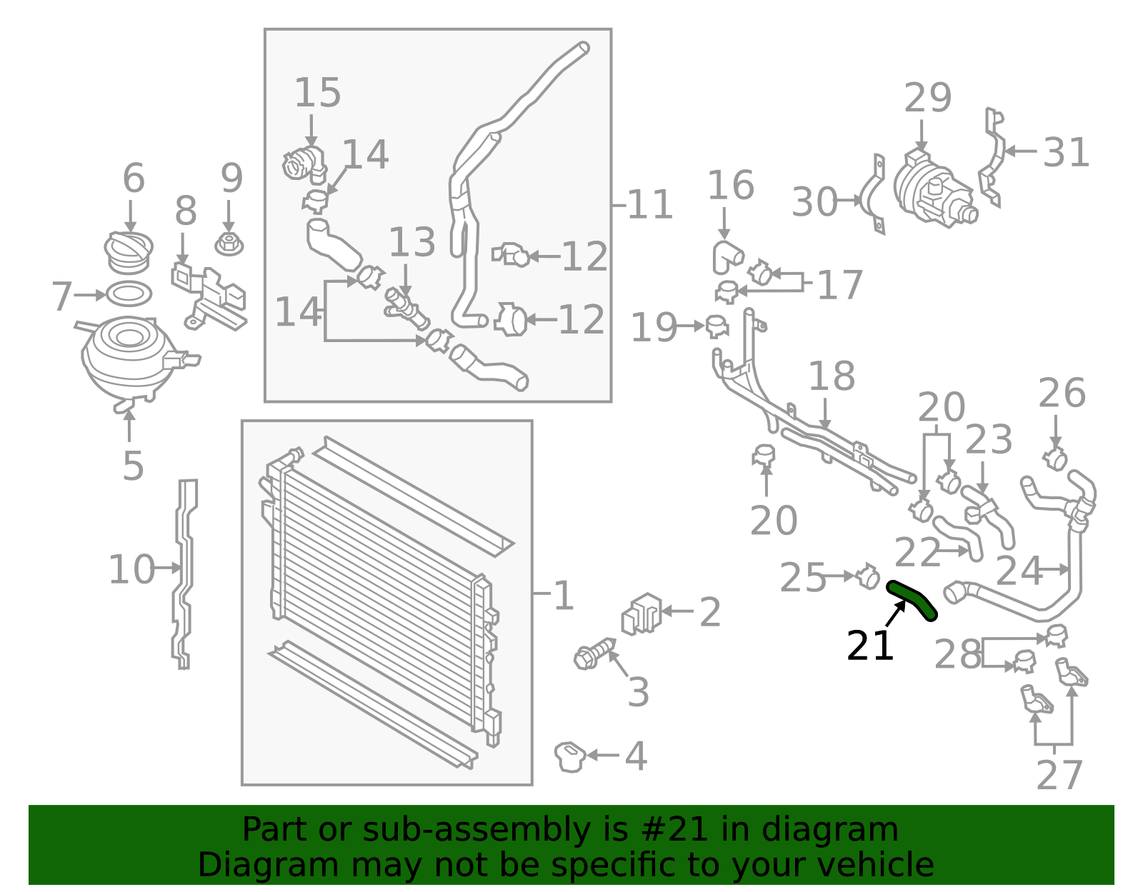 Coolant Hose - Reliable OEM Engine Cooling 5Q0-121-073-L | AutoNation Parts
