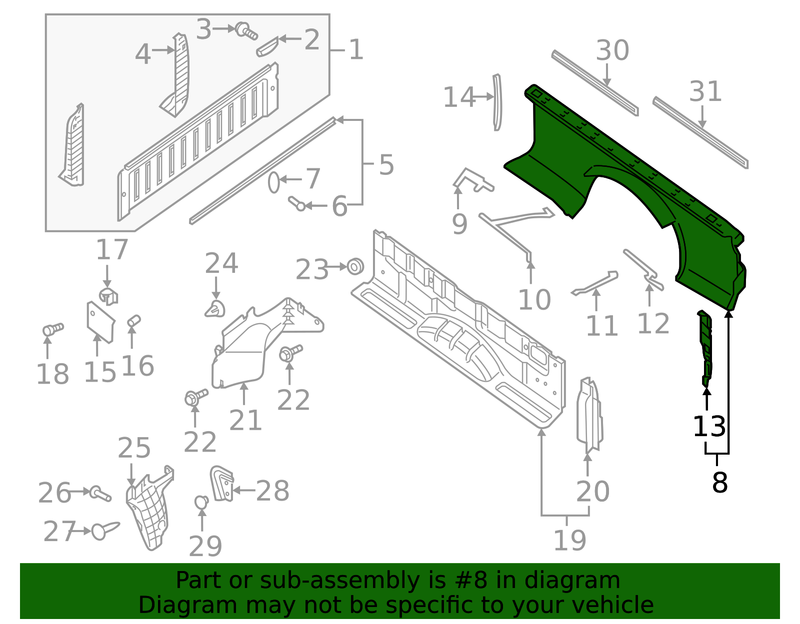 93311-EZ20A - Truck Bed Panel Official Nissan Parts Store