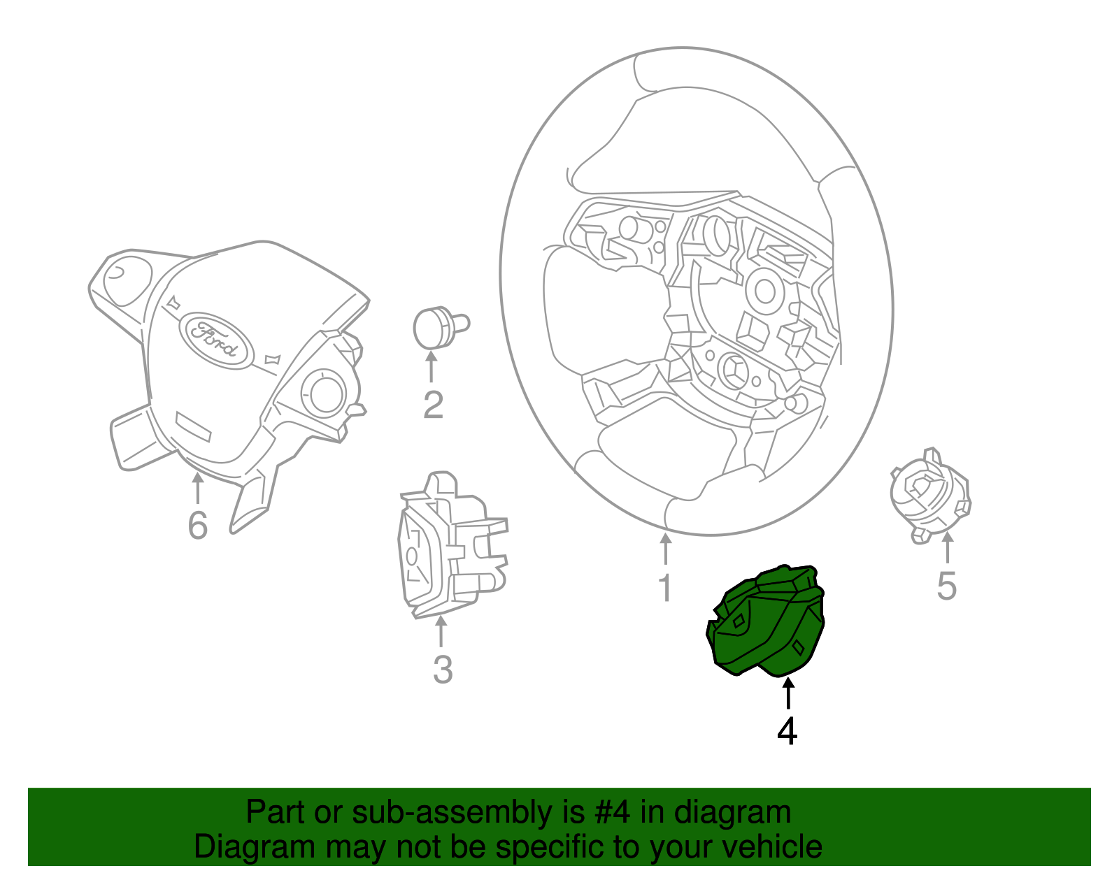 CV6Z-9C888-D - Radio Switch - 2012-2018 Ford | Lasco Auto Parts