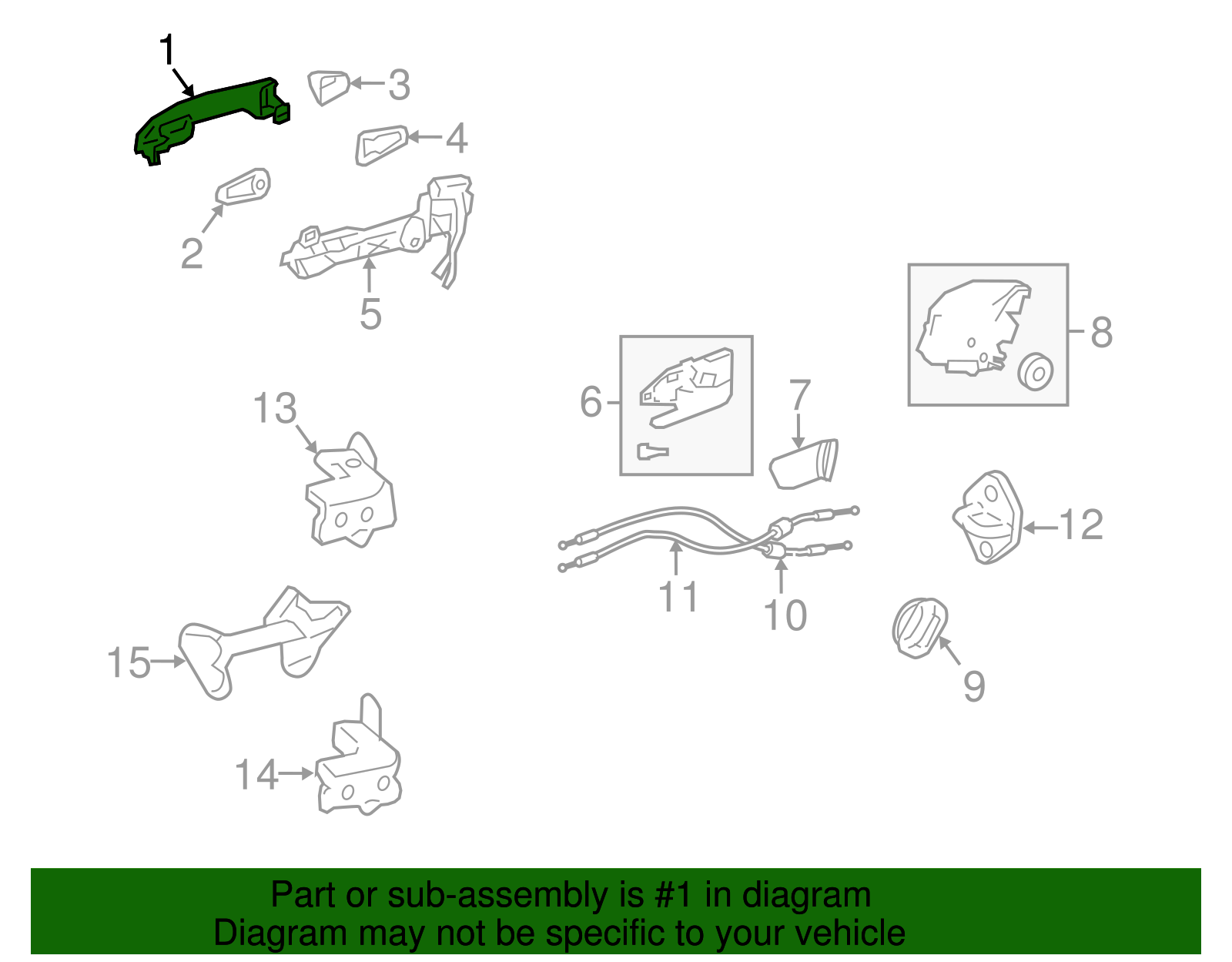 2017-2018 Toyota RAV4 Handle, Outside 69211-0R020-C1 | Lithia Toyota Parts