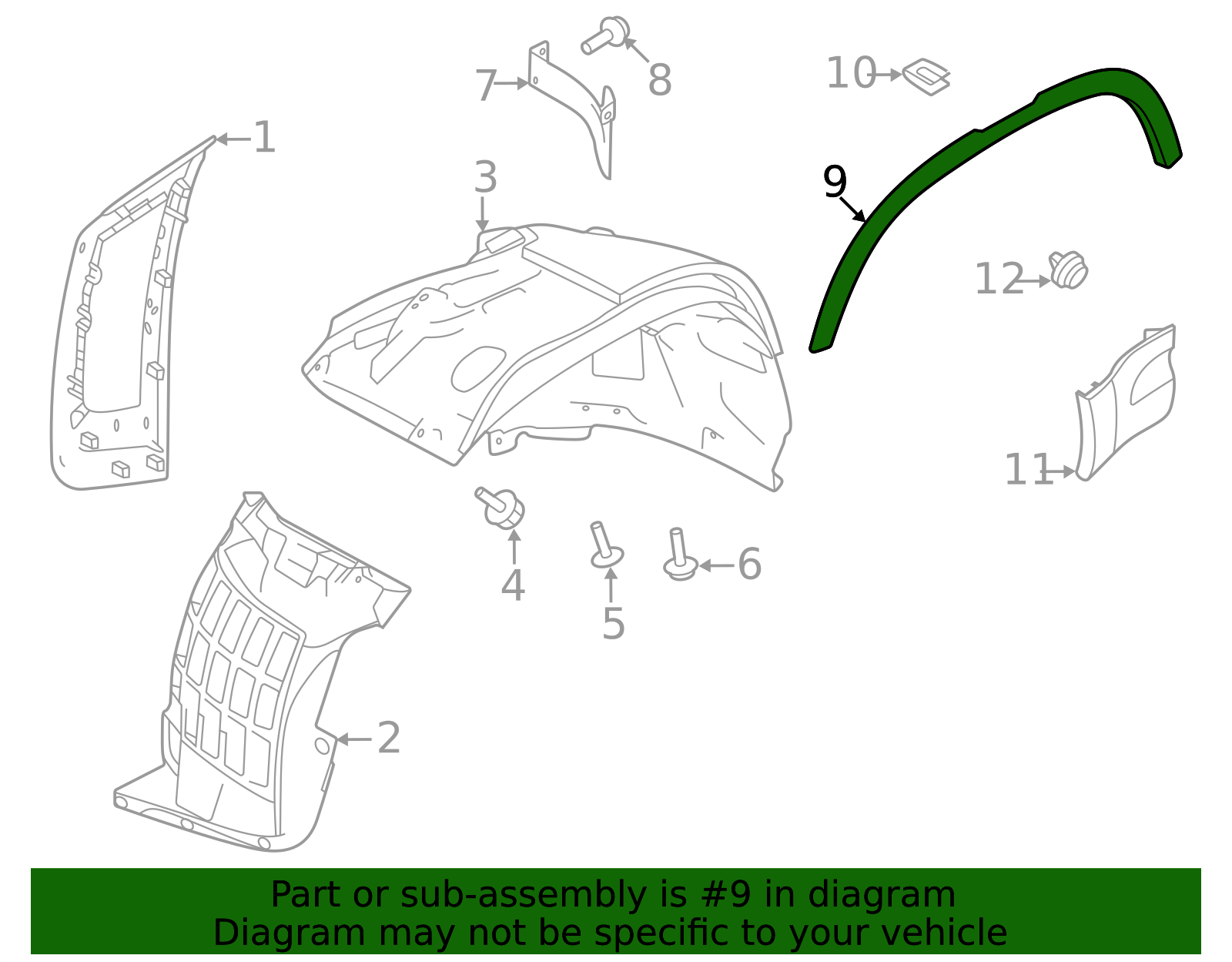 2020-2023 Land Rover Wheel Opening Molding LR183045 | OEM Parts Online