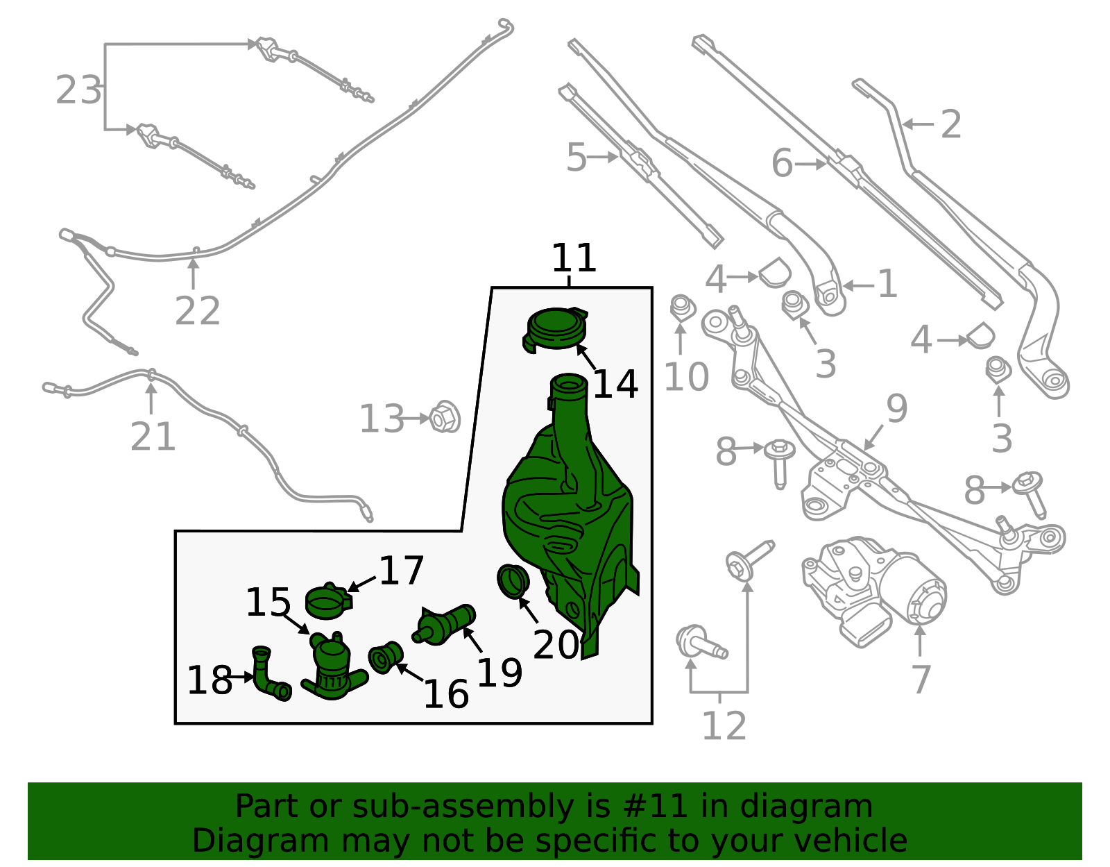 KB3Z-17618-A - Washer Reservoir 2019-2023 Ford Ranger | Ford Parts Direct