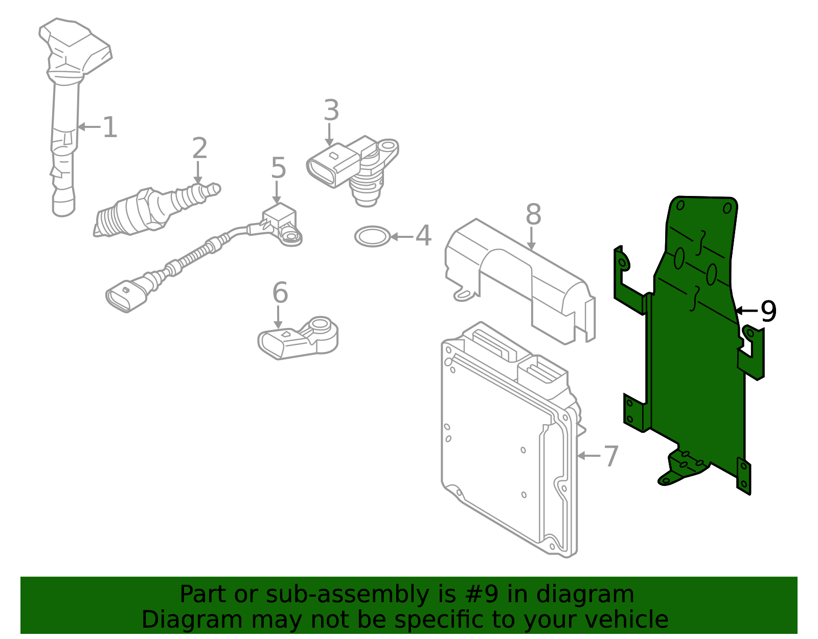 7P0-907-645-A - High-Quality Engine Control Module Bracket for 2011 ...