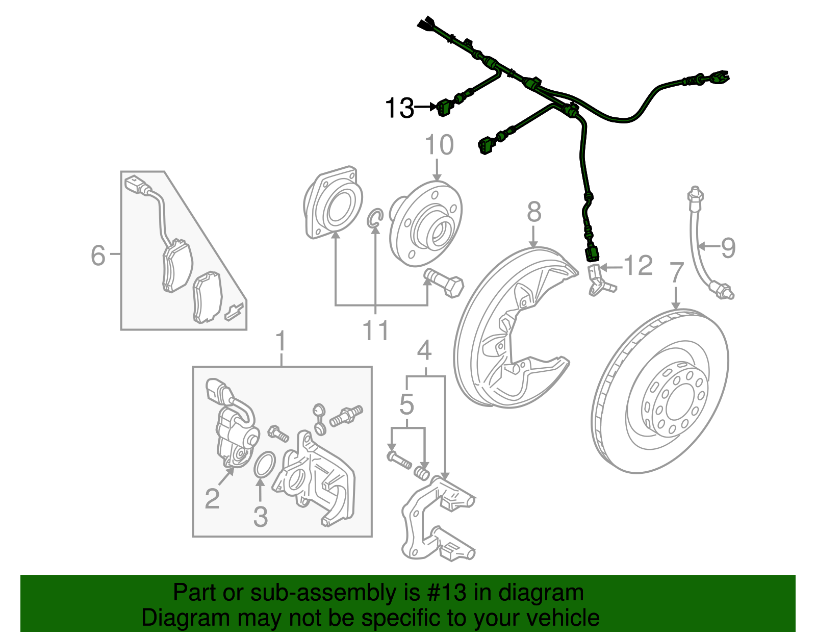 4F0-972-253-AF - ABS Sensor Wire 2007-2011 Audi | Audi OEM Parts Guy