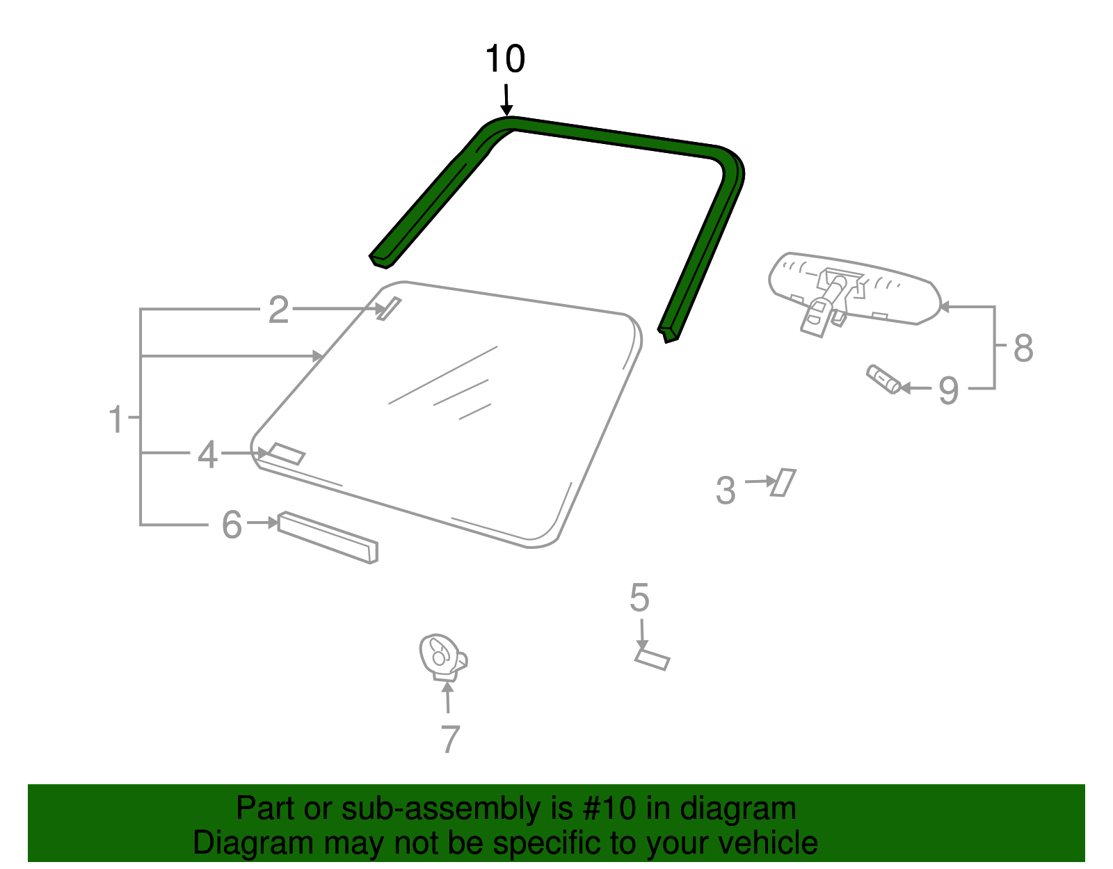 1999-2004 Chevrolet Tracker Windshield Molding 30022765 | Capital Chevy ...