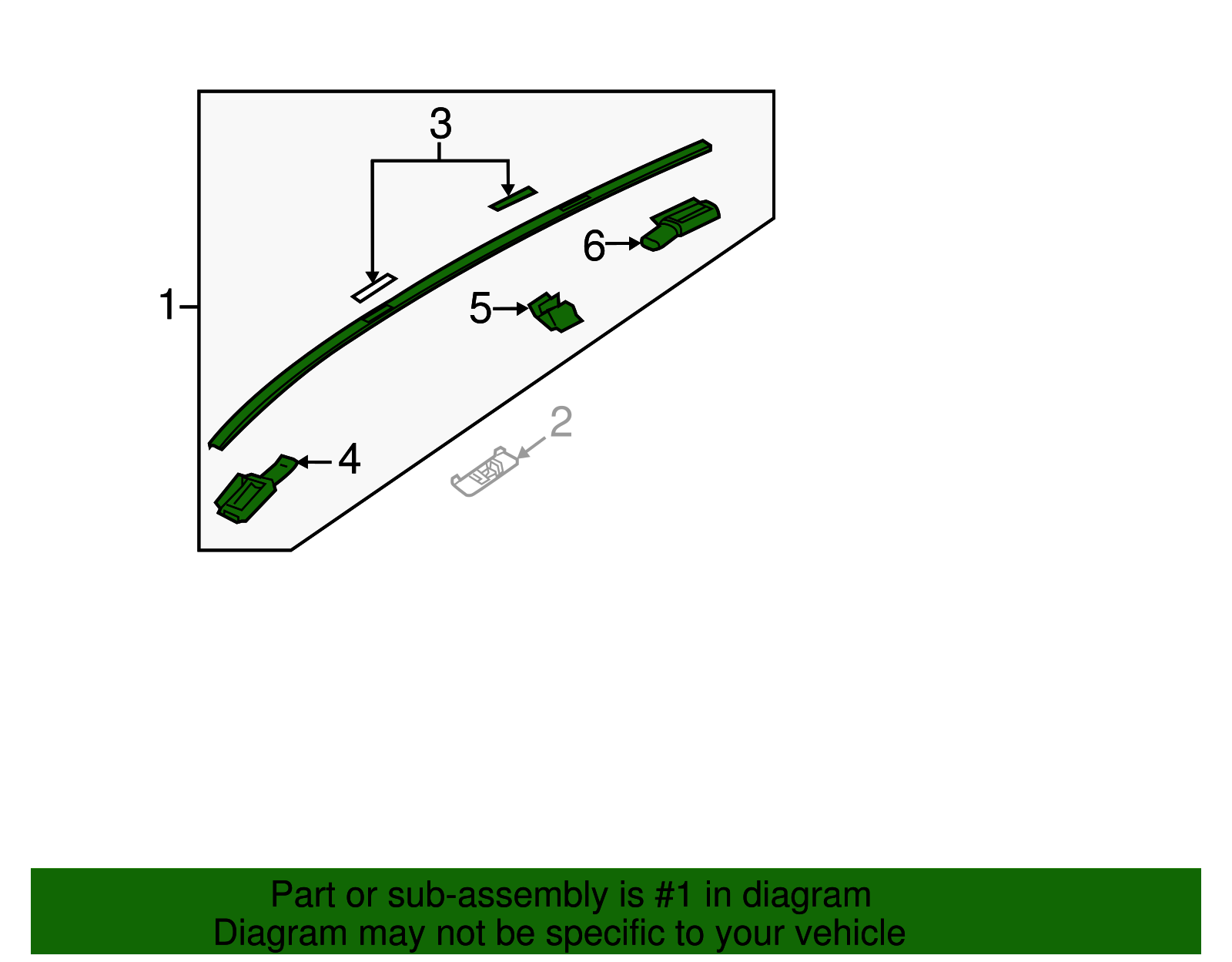 2011-2014 Mazda 2 | Roof Molding | DF71-50-9L0 | Mazda Online Parts