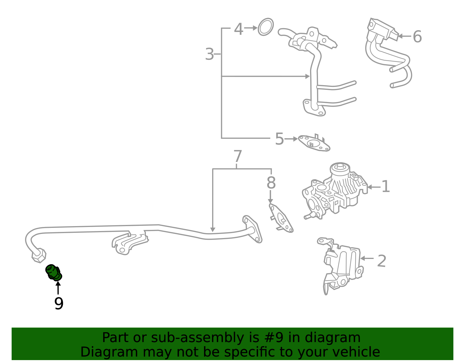 2018-2023 Ford F-150 | Egr Pipe Connector | 7R3Z-9F485-A | Walls' Ford ...