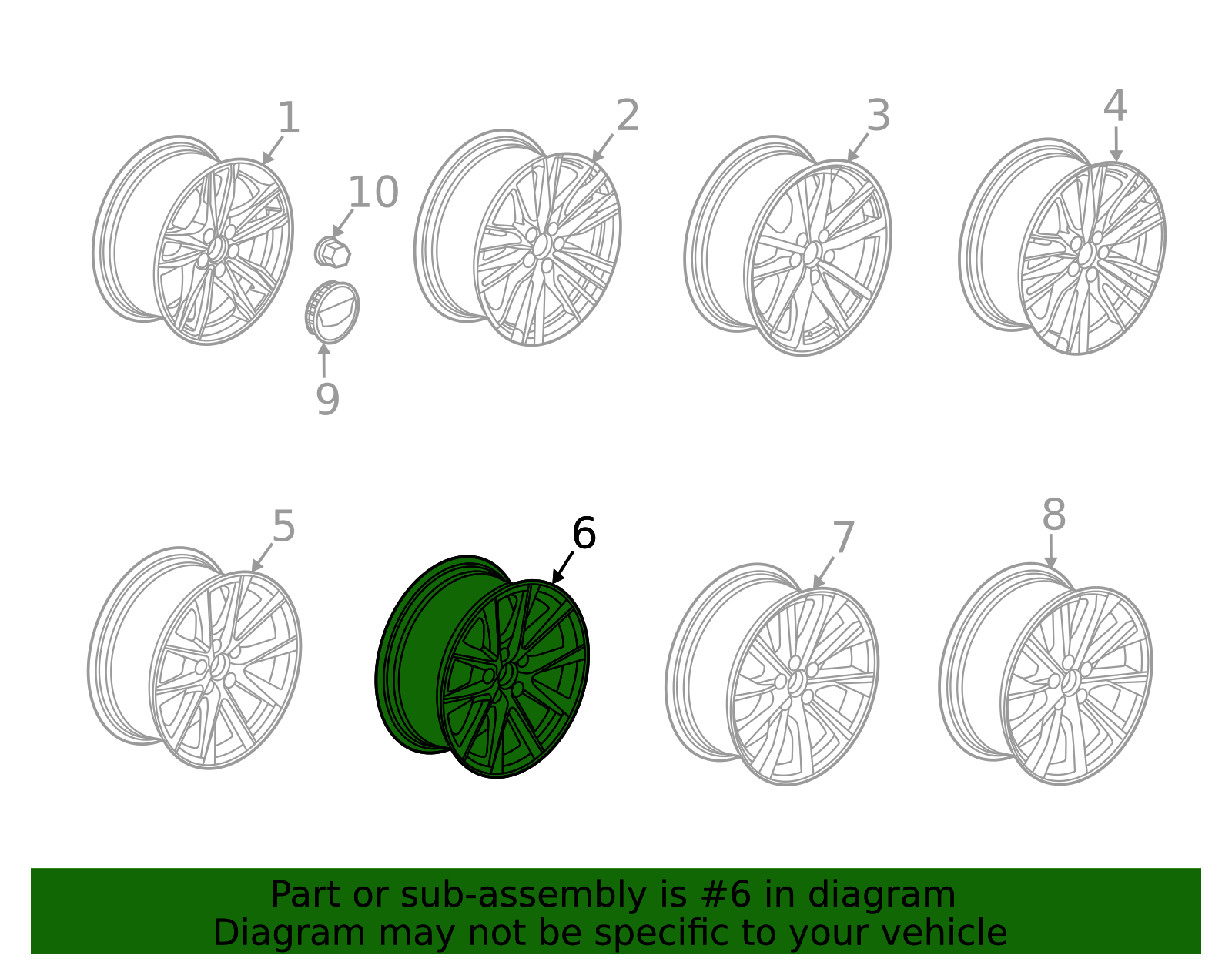 2020-2025 Cadillac CT4 18x8 Aluminum Wheel 84741509 | Capital Chevy Parts