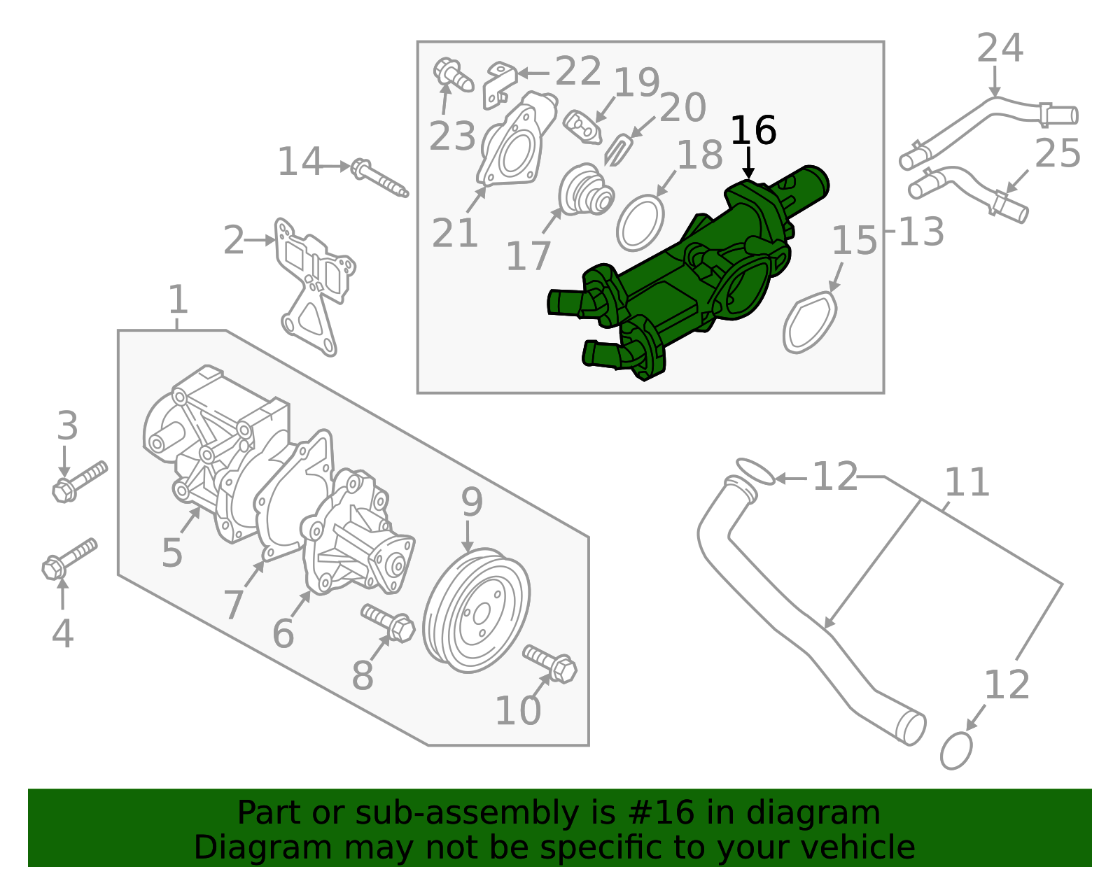 25620-2GGA5 - Thermostat Housing 2016-2020 Kia Optima | Kia.Parts Store