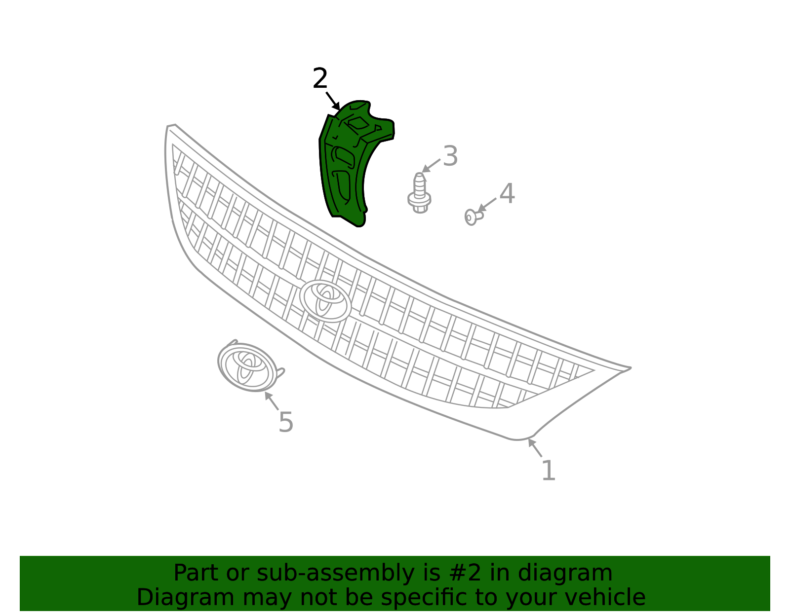 53117-AC010 - High-Quality Grille Bracket for 2000-2004 Toyota Avalon ...