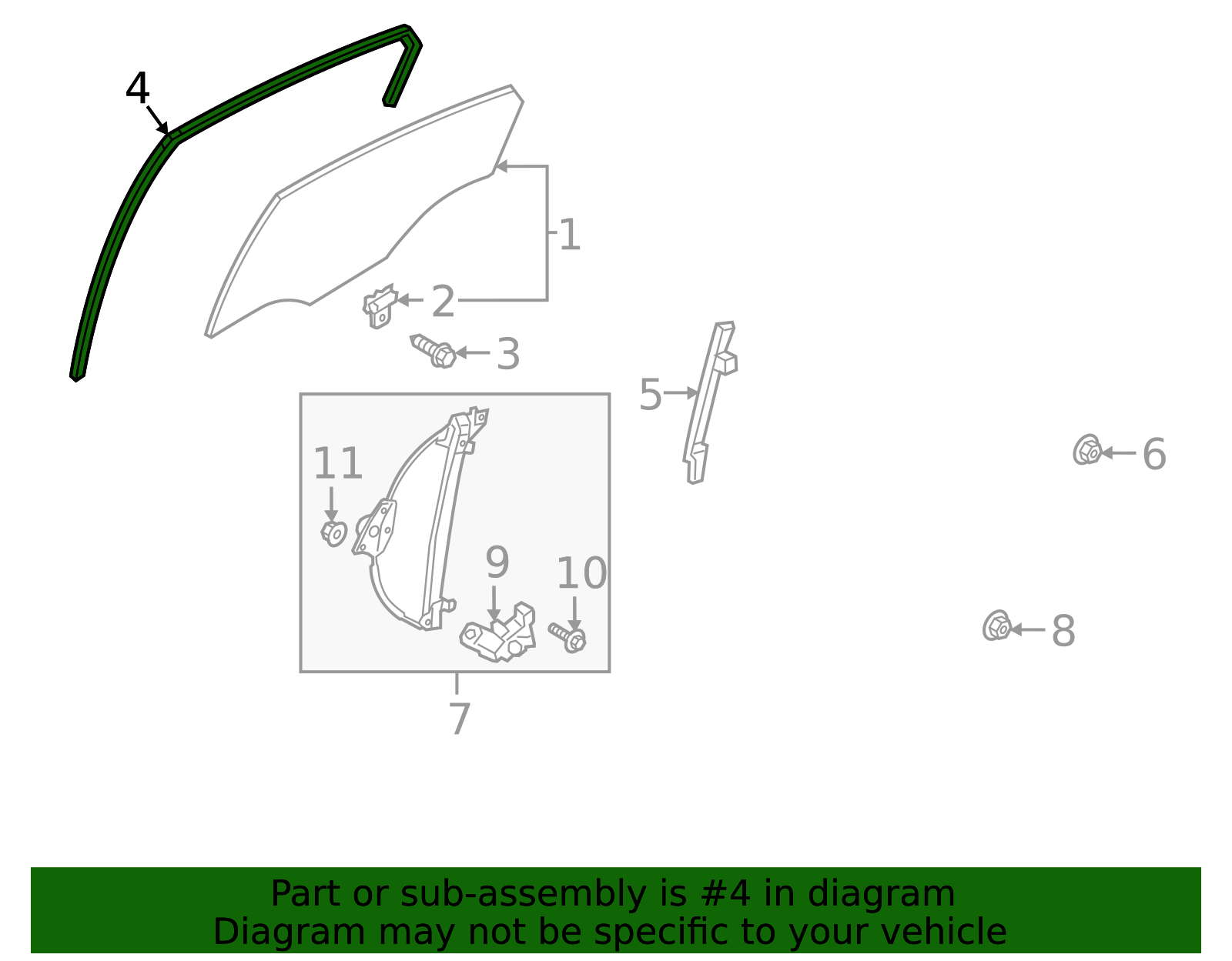 Window Channel - Smooth Window Travel 83540-J0000 | AutoNation Parts