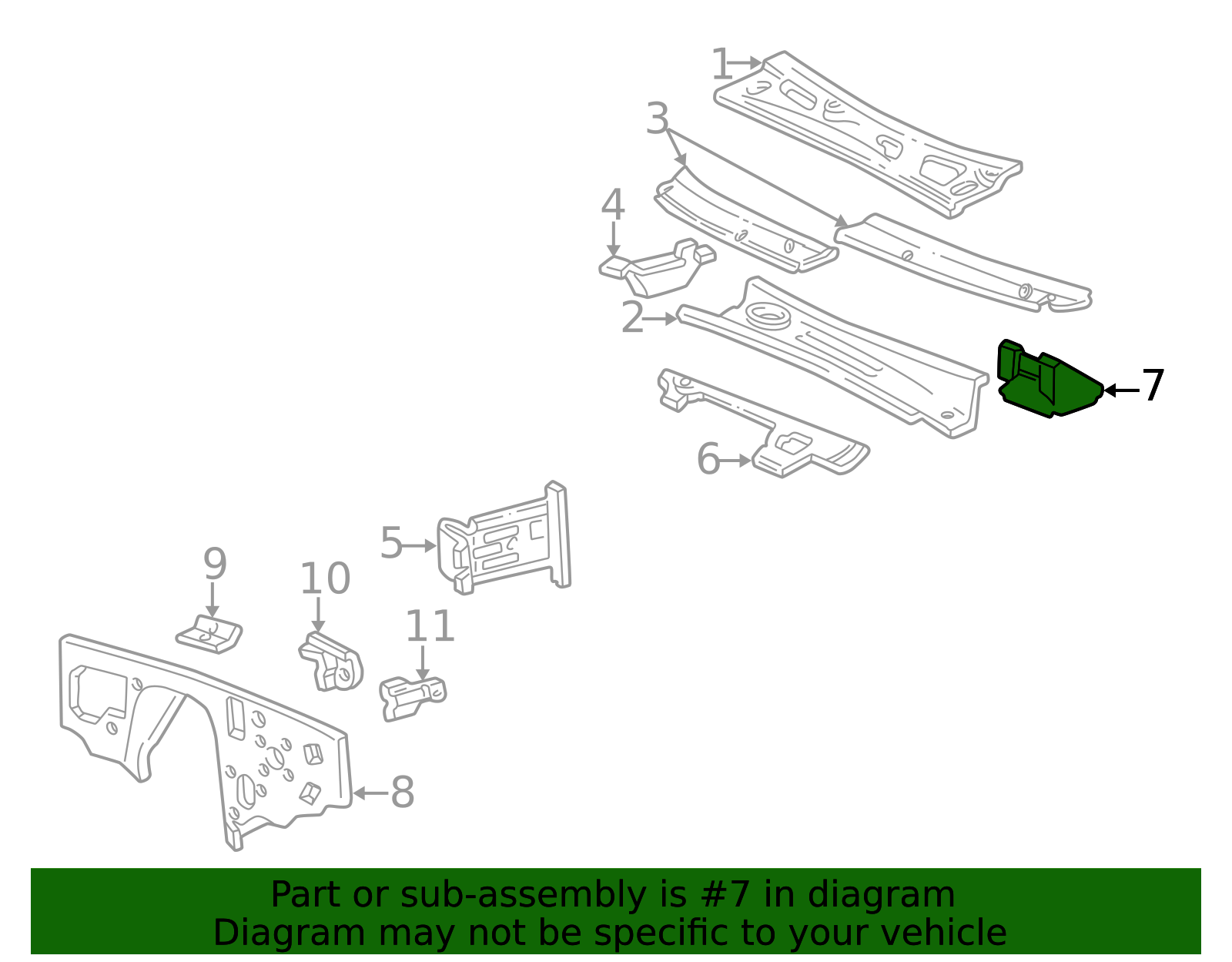 1997-2025 Ford Cowl Reinforcement LC2Z-15015A34-A | Ford OEM Parts Outlet