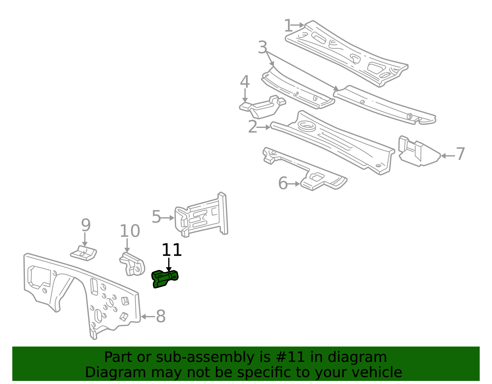 1992-2007 Ford | Striker Plate | F2UZ-15101B10-A | Walls' Ford Parts