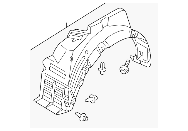 5370A953 - Mitsubishi Fender Liner 2007-2013 Mitsubishi Outlander ...