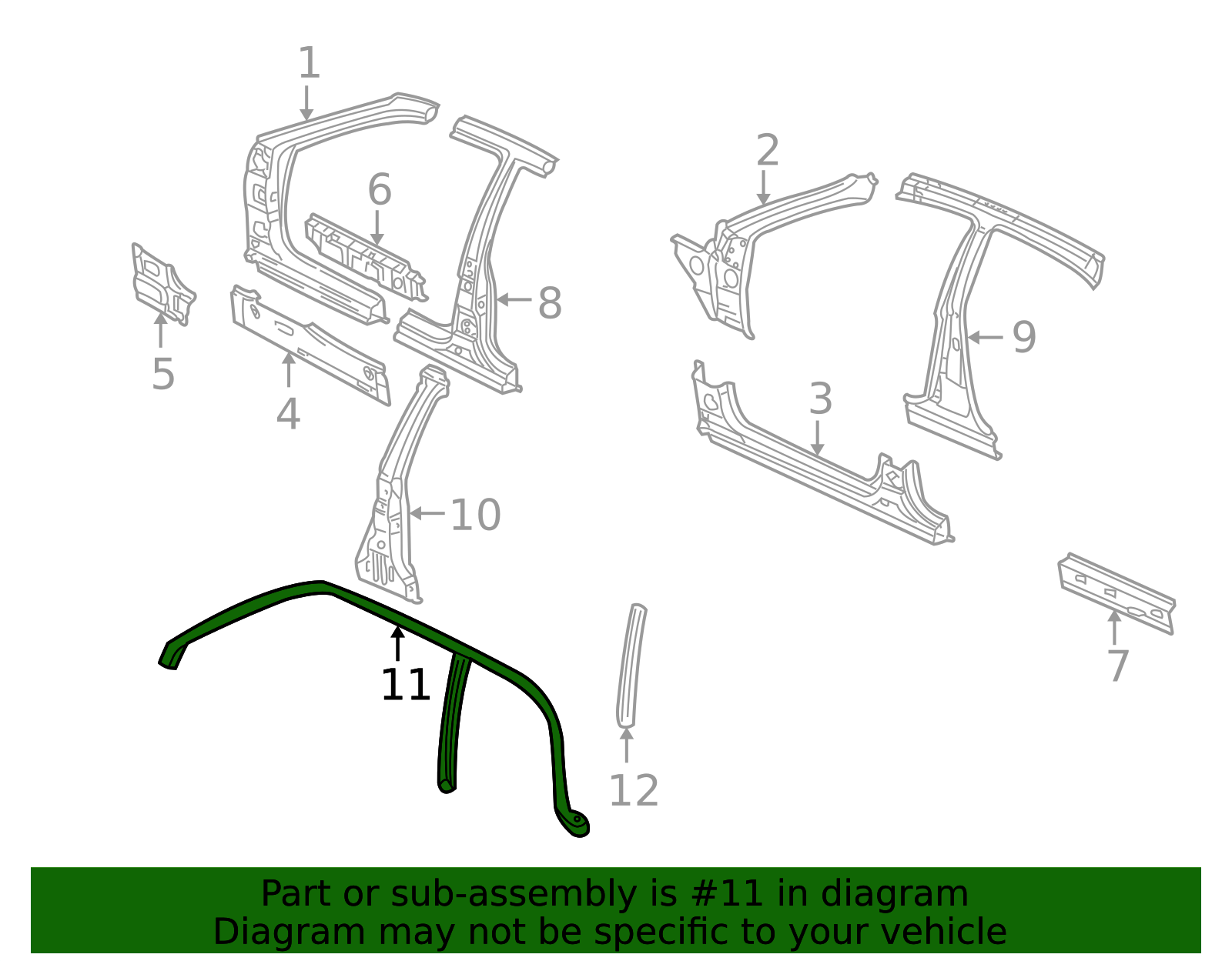 2001-2005 Hyundai Surround Weather-Strip 82160-39000 | MotorMotor