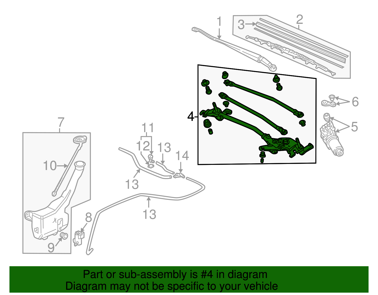 76530-S5A-A02 - Windshield Wiper Linkage 2001-2005 Honda Civic | Honda ...