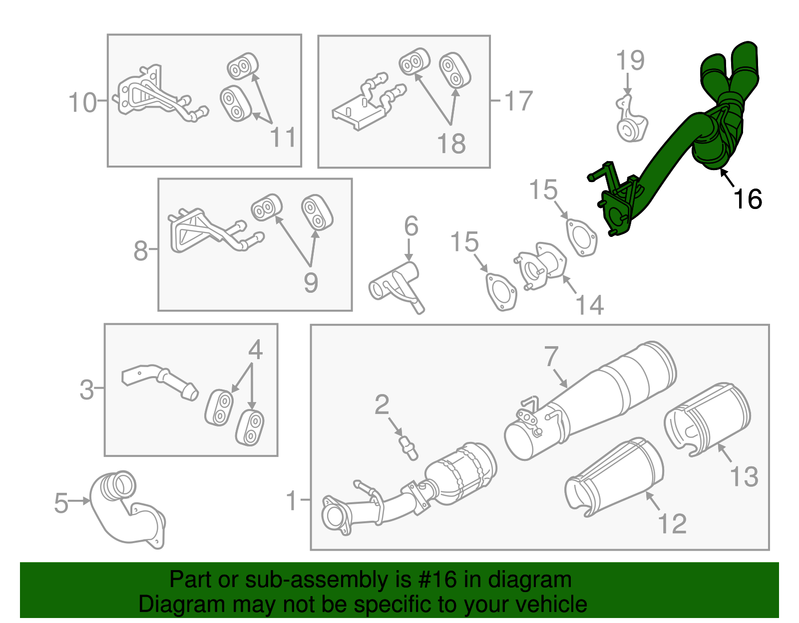 2013-2017 Ford Exhaust Muffler DC3Z-5230-A | OEM Parts Online