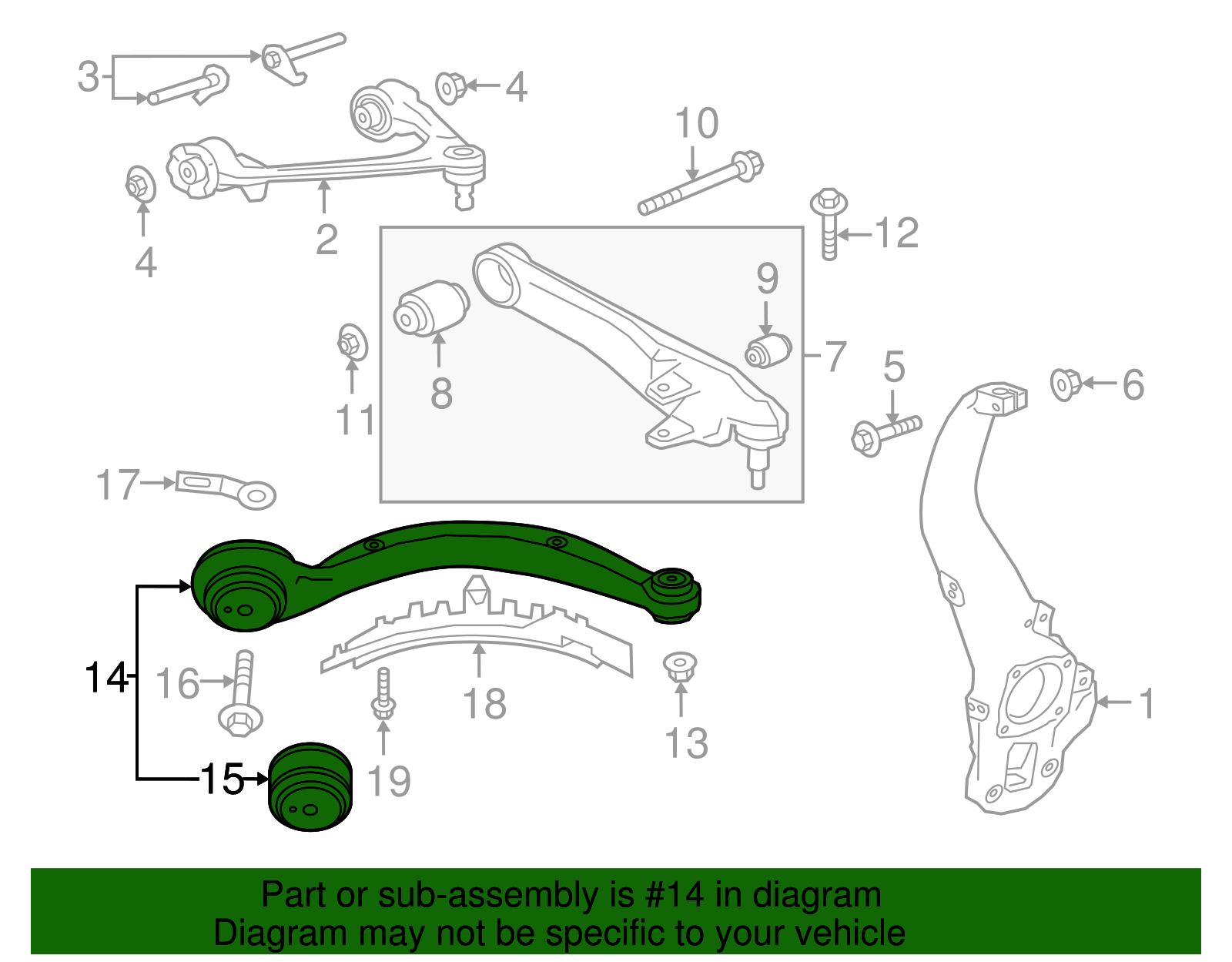 2016-2023 Jaguar Ft Lower Control Arm T2H24313 | OEM Parts Online