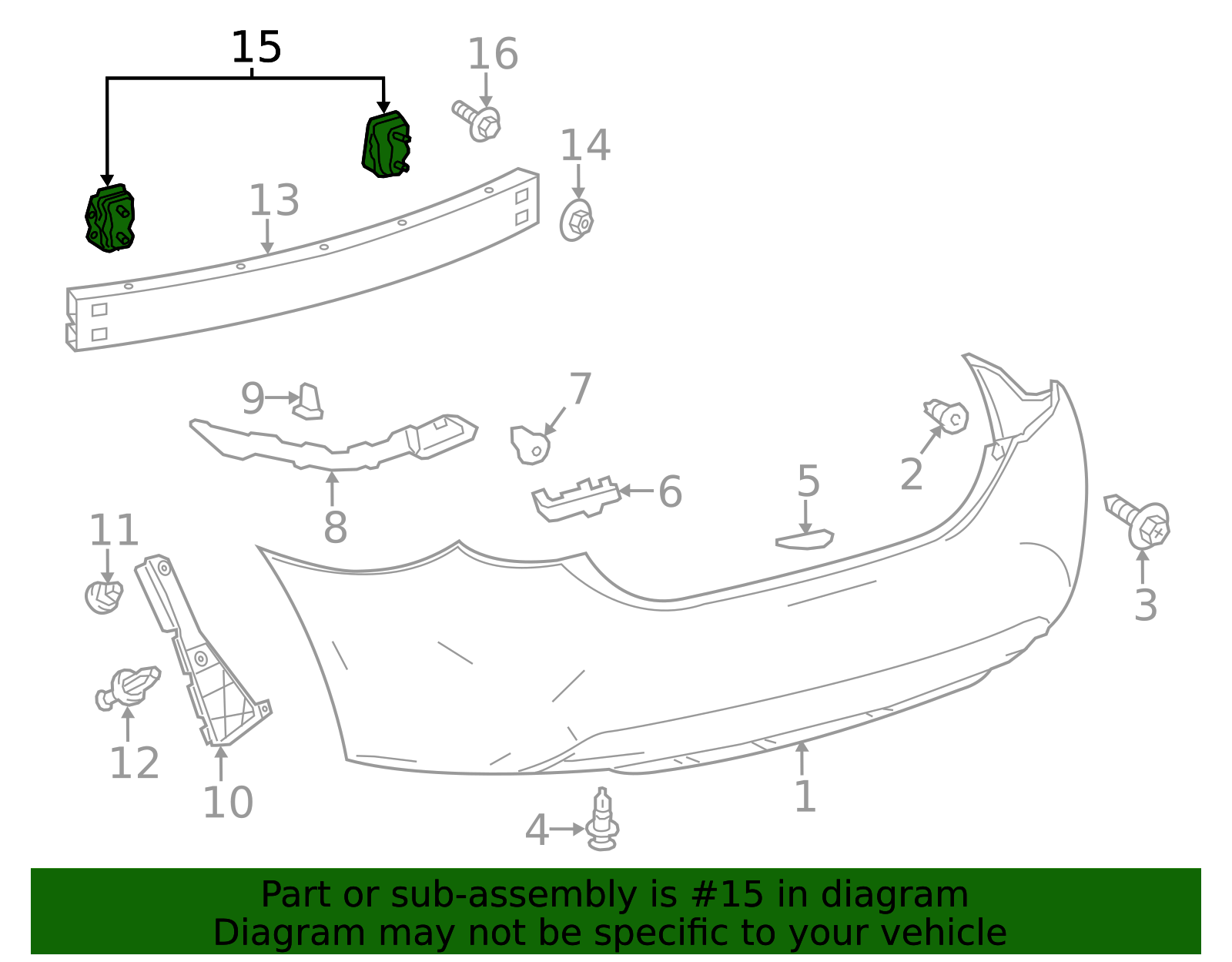 Genuine Official Toyota Bumper Bracket part# 52182-02130 for 2014-2019 ...