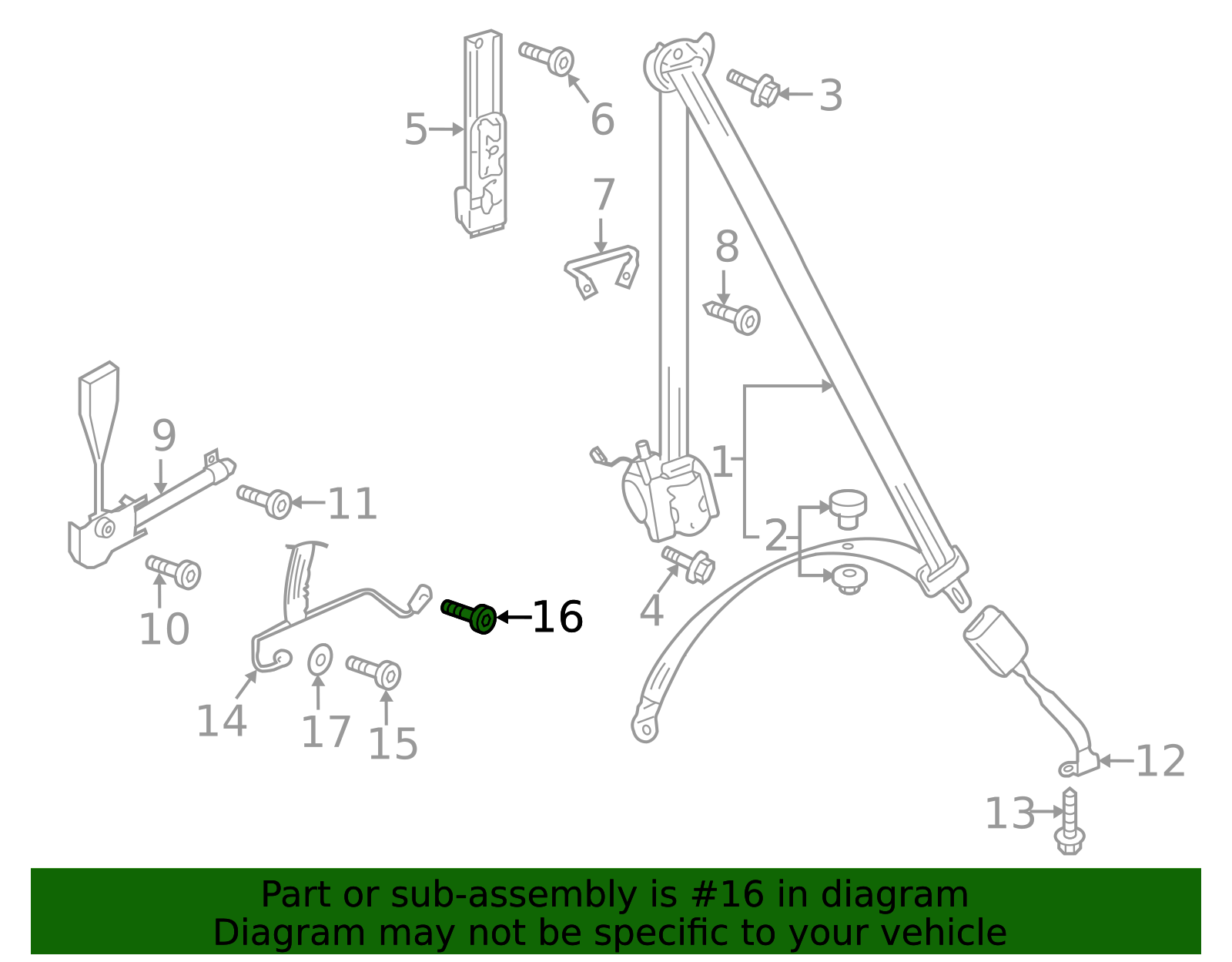 2009-2023 Volkswagen Lower Guide Rear Bolt N-106-649-01 | VW Direct ...