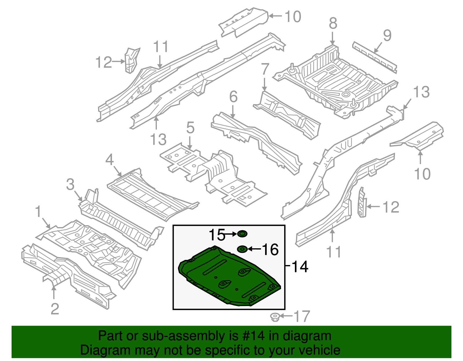 Hyundai - 86880-D2000 - Under Cover - 2017-2022 Genesis G90 | OEM ...