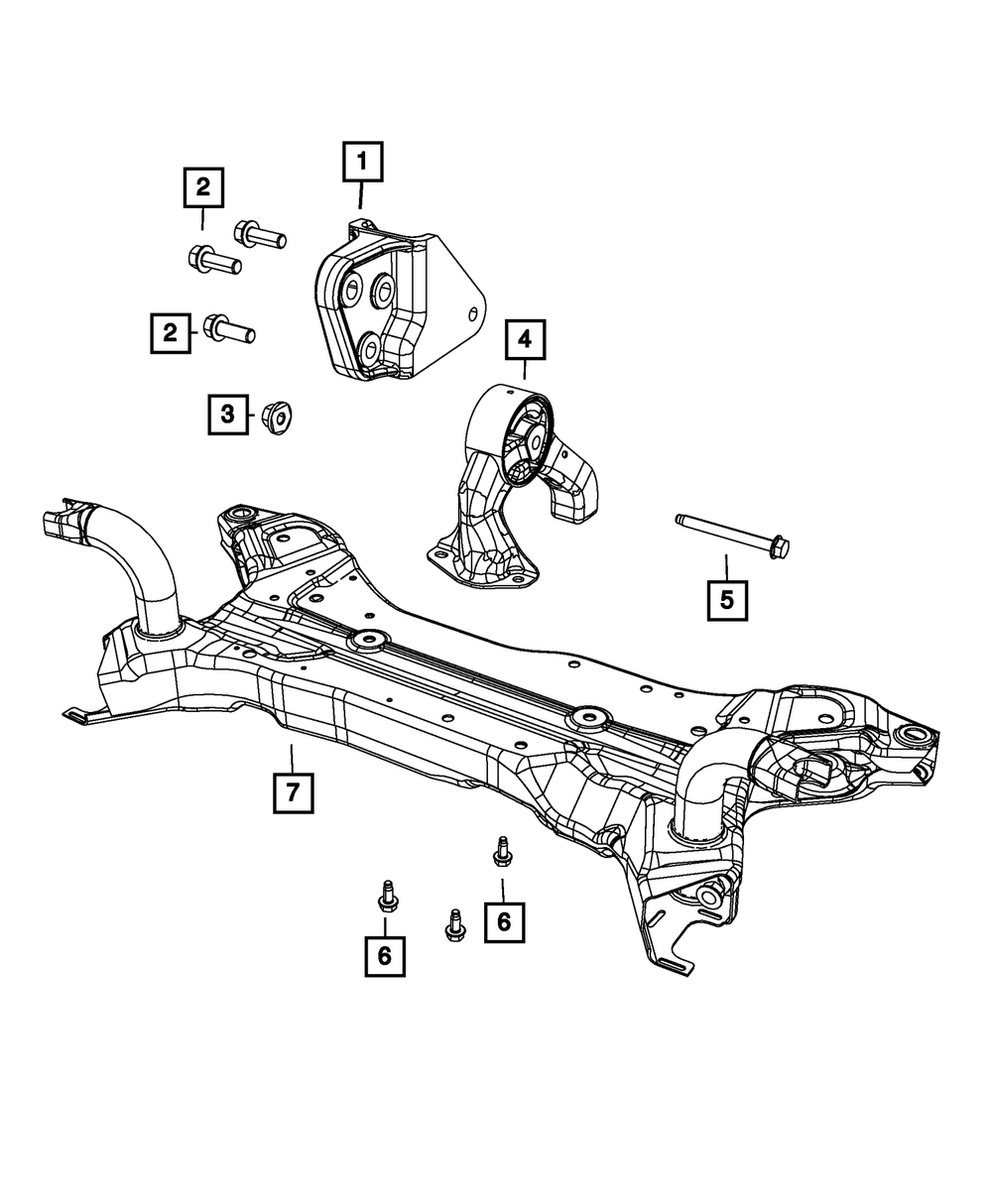 Engine Mount for 2014-2017 Jeep | OEM Mopar 68195033AD | Mopar OEM ...