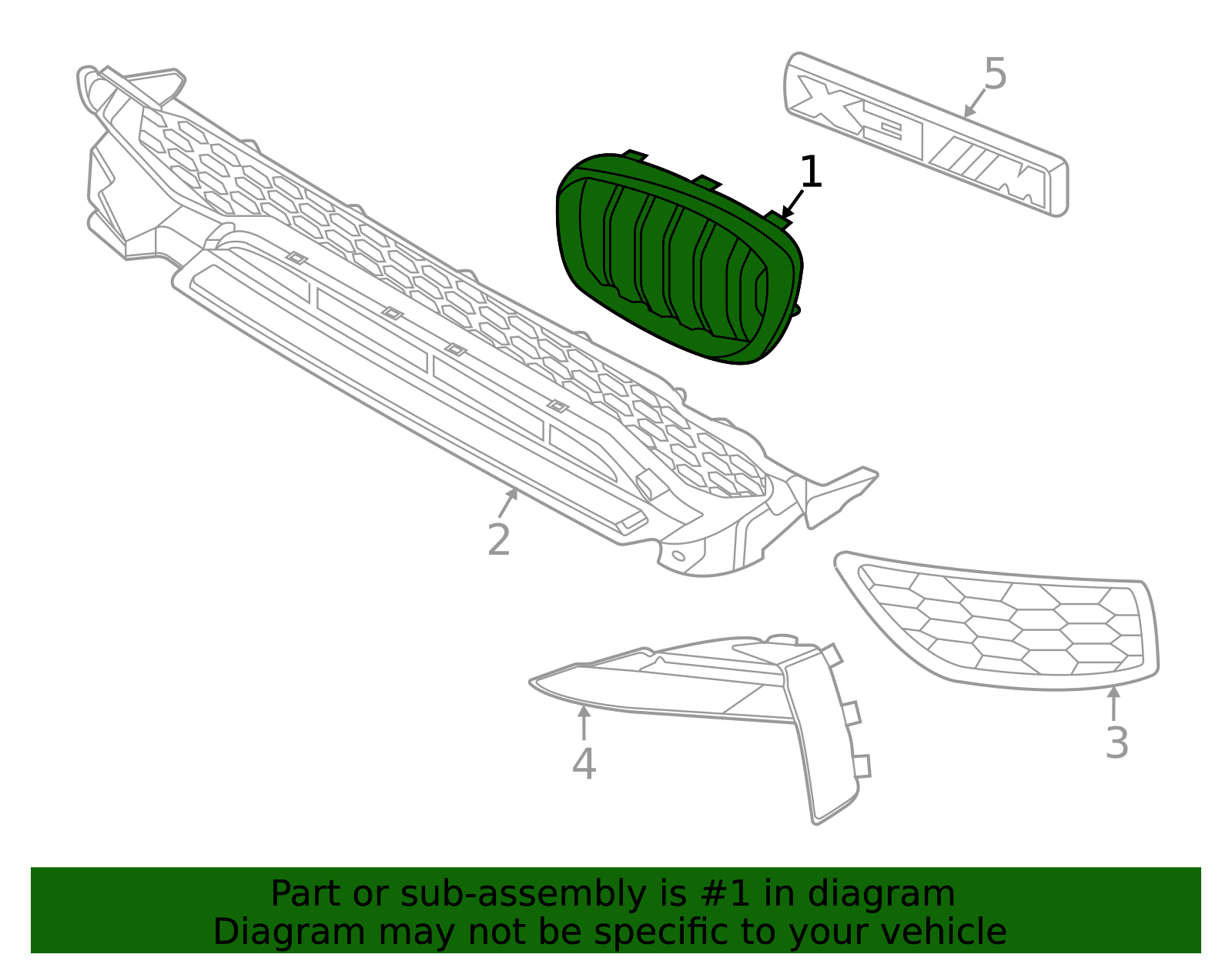51118098088 - 2020-2021 BMW X3 Upper Grille (51-11-8-098-088) | BMW of ...