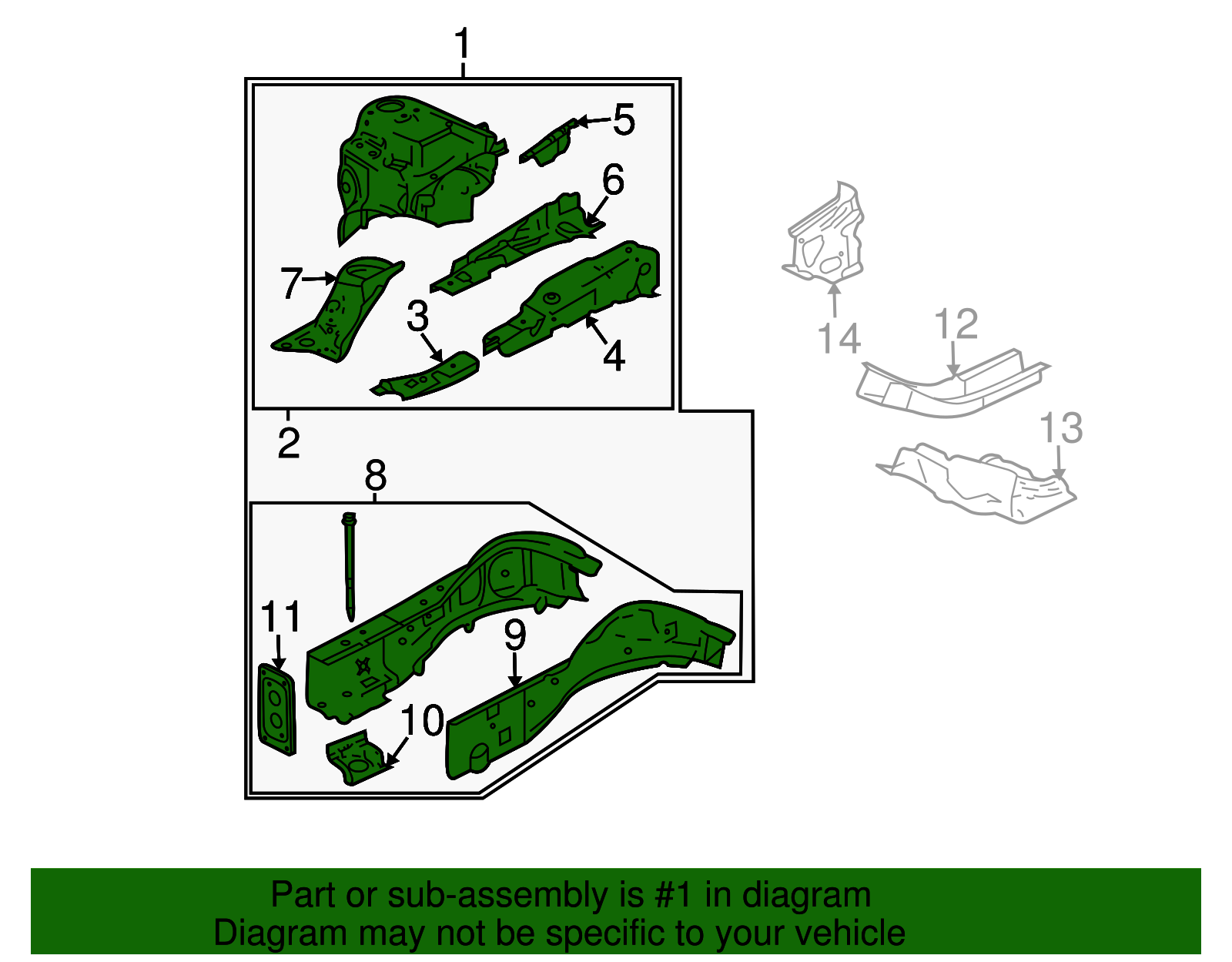 GJYA-54-20YB - 2006-2007 Mazda 6 - Apron/Rail Assembly | Mazda Part Direct